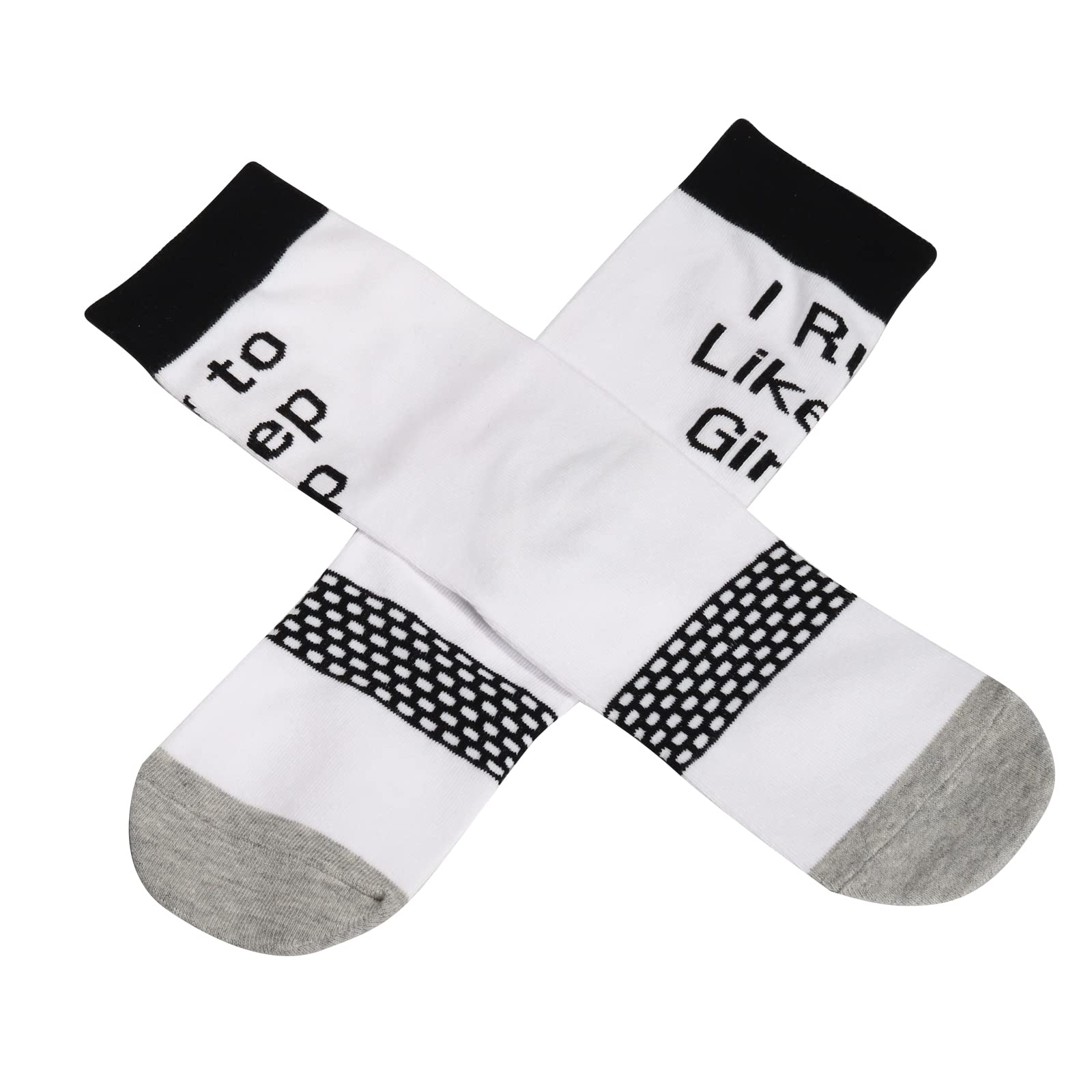 VAMSII 2 Pairs Running Socks Funny Gifts for Runners I Run Like a Girl Marathon Runner Novelty Socks (Runner Socks)