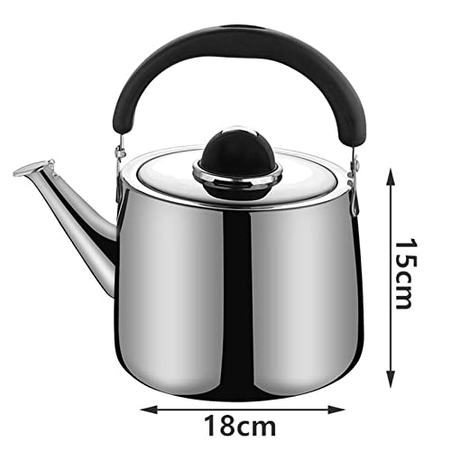 MMSEKT Camping Kettle Thickened whistle kettle stainless steel fast heating kettle household teapot