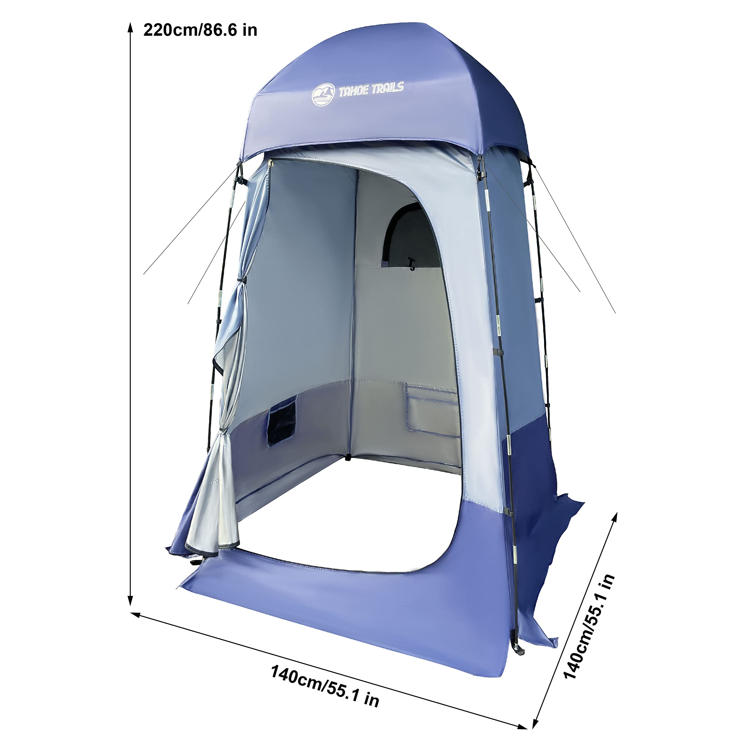 Tahoe Trails Shower Tent for Camping Dressing Room Portable Shelter Changing Room Shower Privacy Shelter Single/Double Shower Tent