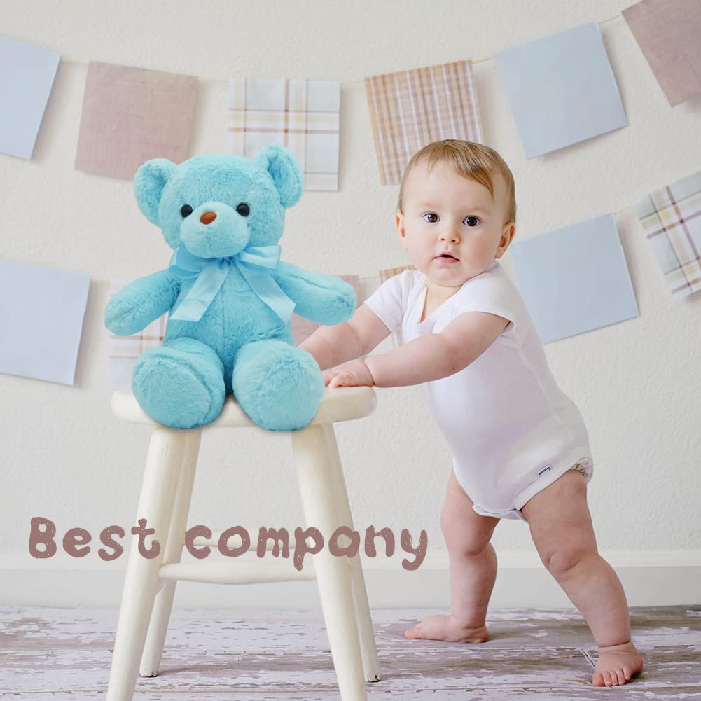 VYUSIT Teddy Bear Stuffed Animals, Cute Plush Toys with Footprints Bow-Knot, 20 inch Soft Small Cuddly Stuffed Plush Teddy Bear