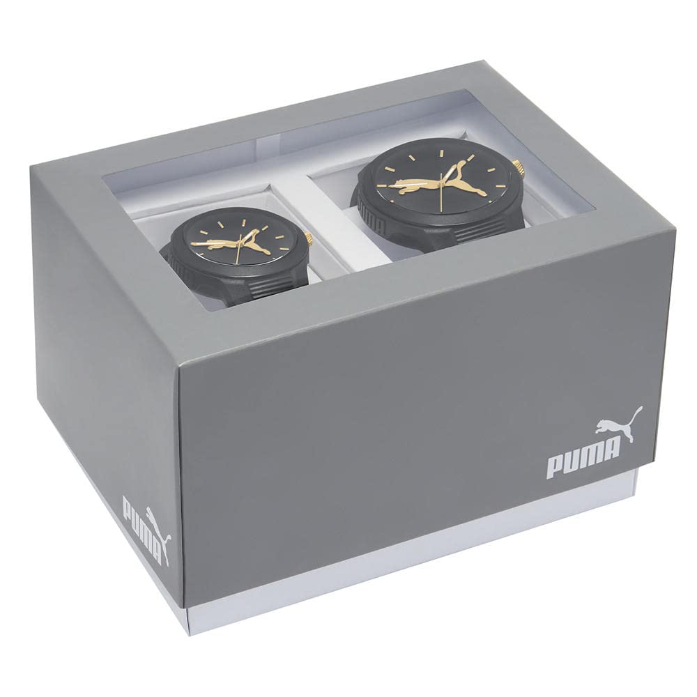 PUMA Women Reset V2 Polyurethane Watch, Color: Black (Model: P1006)