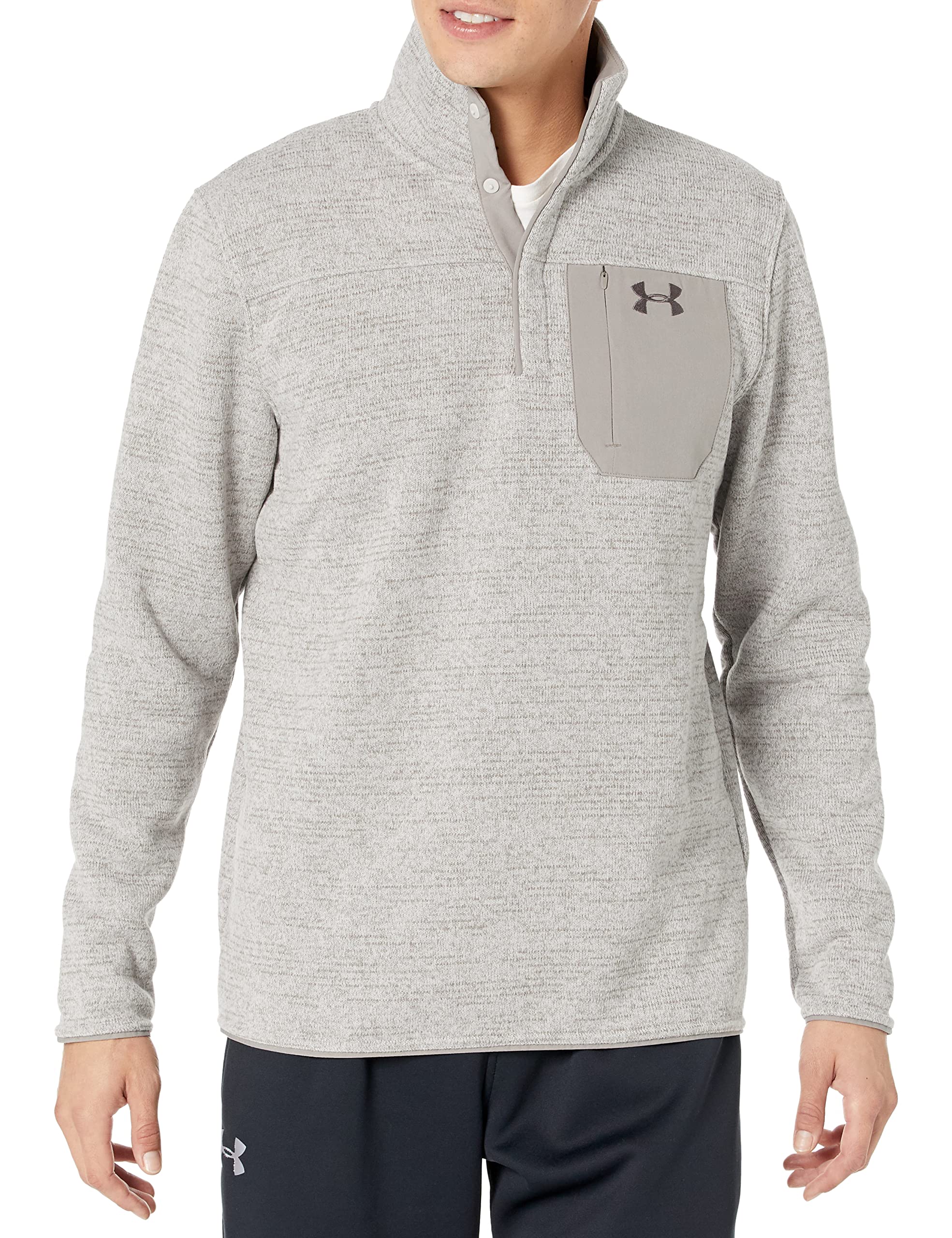 Under Armour Mens Specialist Henley 2.0, (294) Pewter/Ghost Gray/Fresh Clay, X-Large