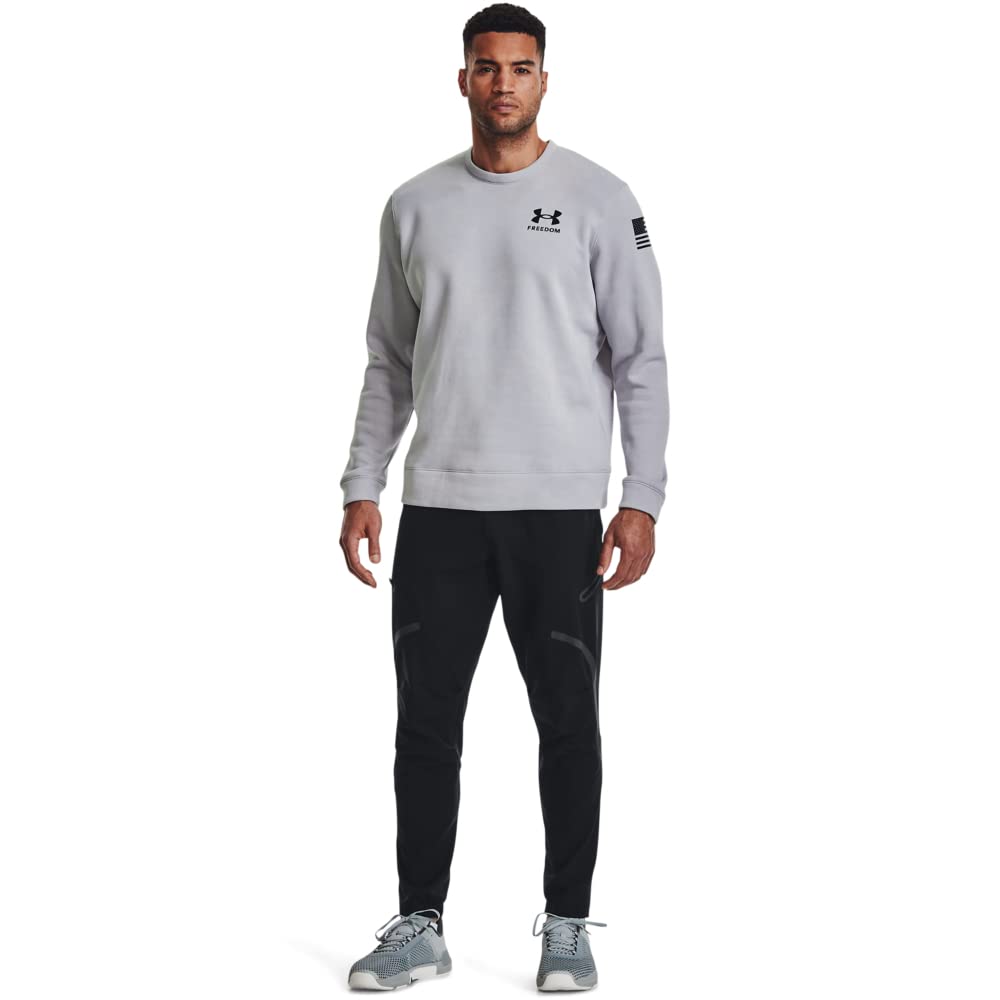 Under Armour Mens Freedom Rival Terry Crew, (011) Mod Gray / / Black, X-Large