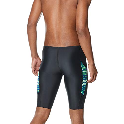 Speedo Men's Standard Swimsuit Jammer ProLT Printed Team Colors, Wave Blue/Green, 30