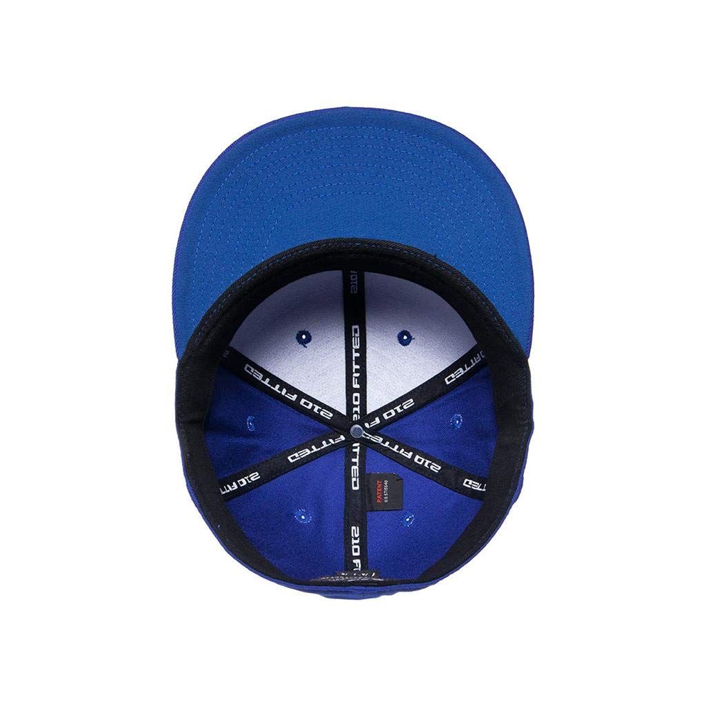 Premium 210 Flexfit Fitted Flatbill Hat with NoSweat Hat Liner (S/M (6 7/8β - 7 1/4β), Royal)