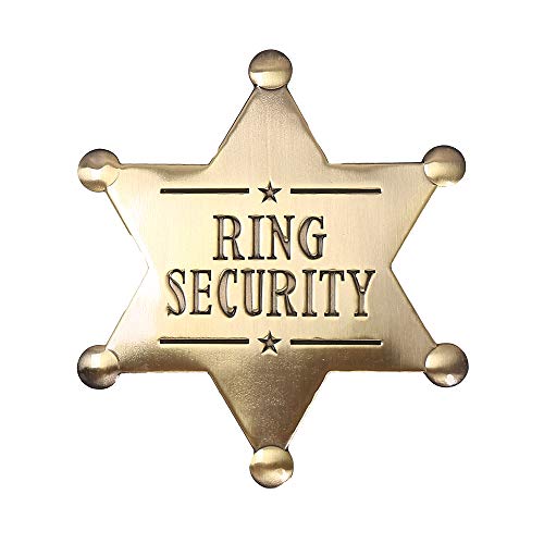 Ring Security Badge, Made of Metal, Ring Bearer Gift, Wedding Accessories for Boys, Wedding Keepsake (Ring Security)