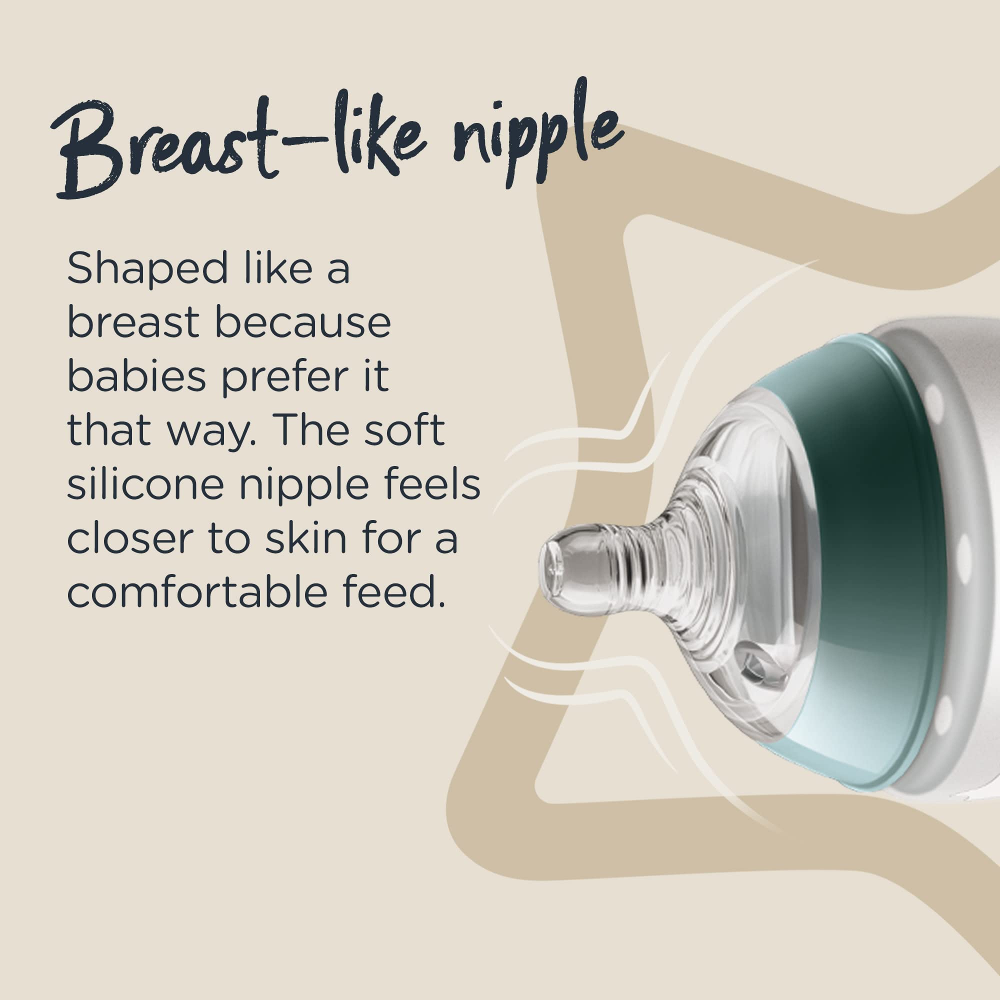 Tommee Tippee Silicone Baby Bottle and Pacifier Set | Closer to Nature Soft Feel Bottles, Breast-Like Nipples, Stain and Odor Resistant | 0-6m Breast-Like Pacifiers