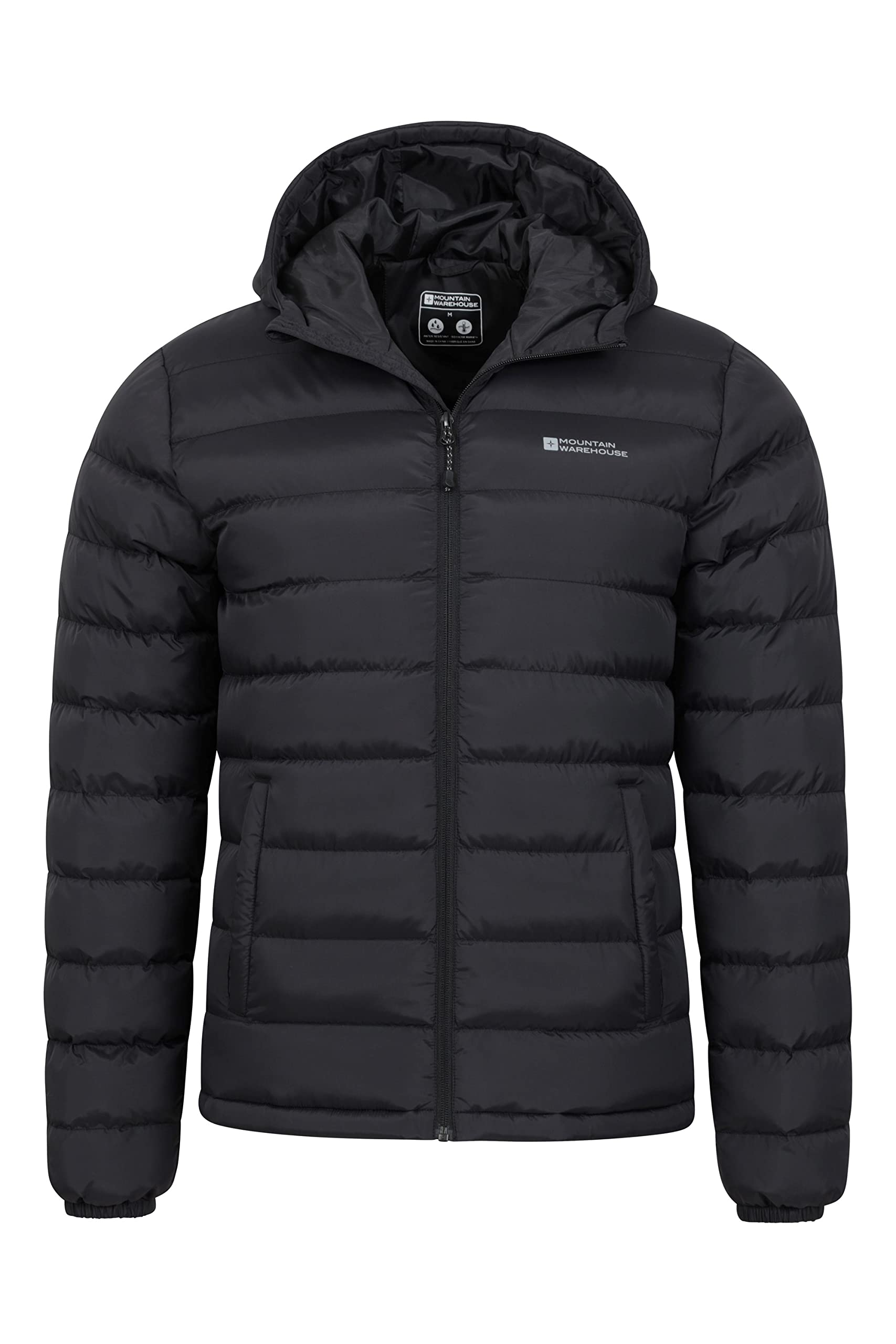 Mountain Warehouse Seasons Mens Winter Puffer Jacket - Padded Coat Black Medium