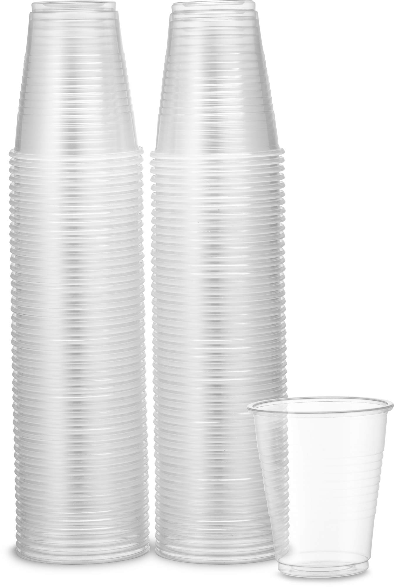 PLASTICPRO plastic Cups 5 oz Disposable Clear Beverage Tumbler (200 Count)