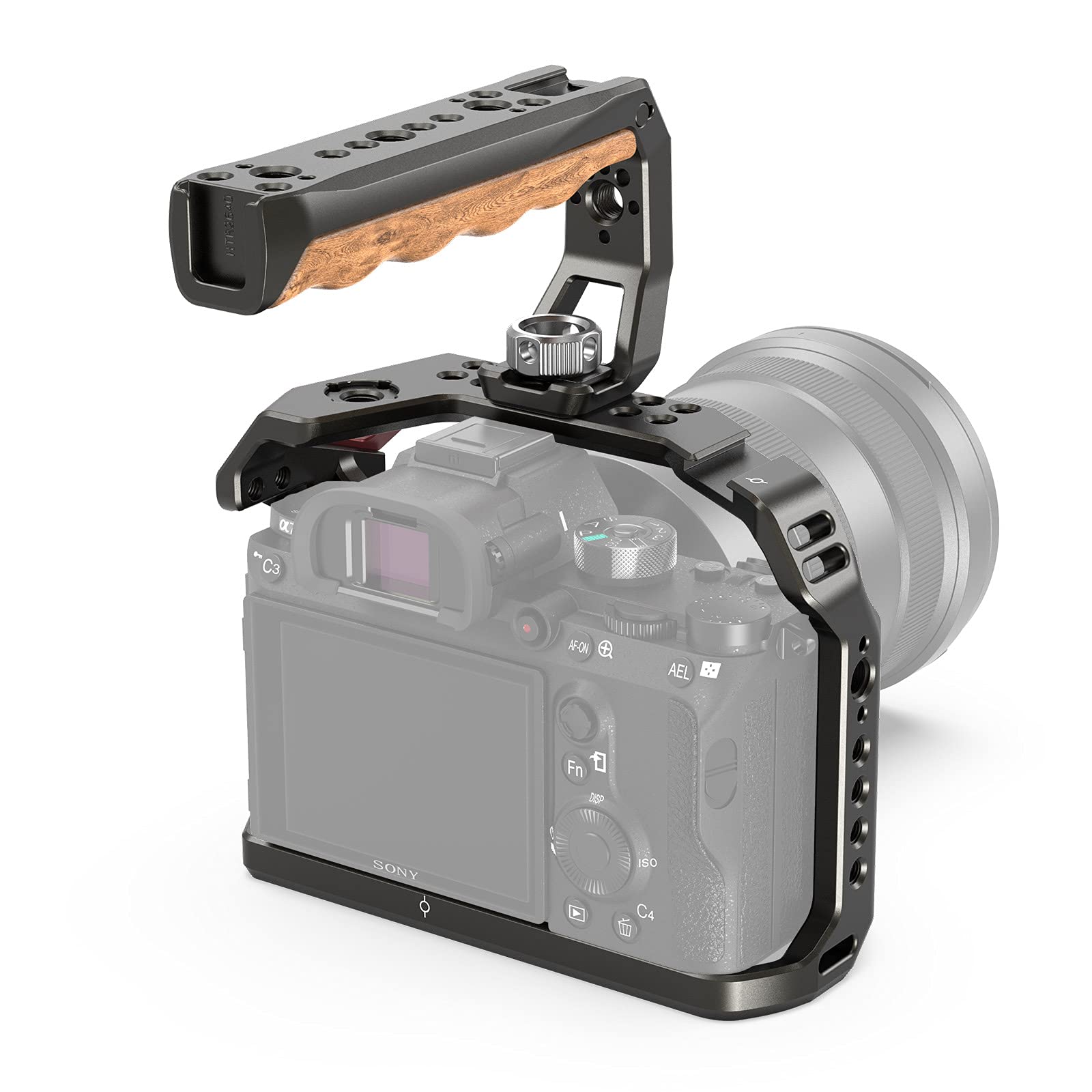 SmallRig Full Cage and Handle Kit for Sony A7 III & Sony Alpha 7III and A7R III with Built-in Locating Holes for ARRI and Cold Shoe Mount - KCCS2694