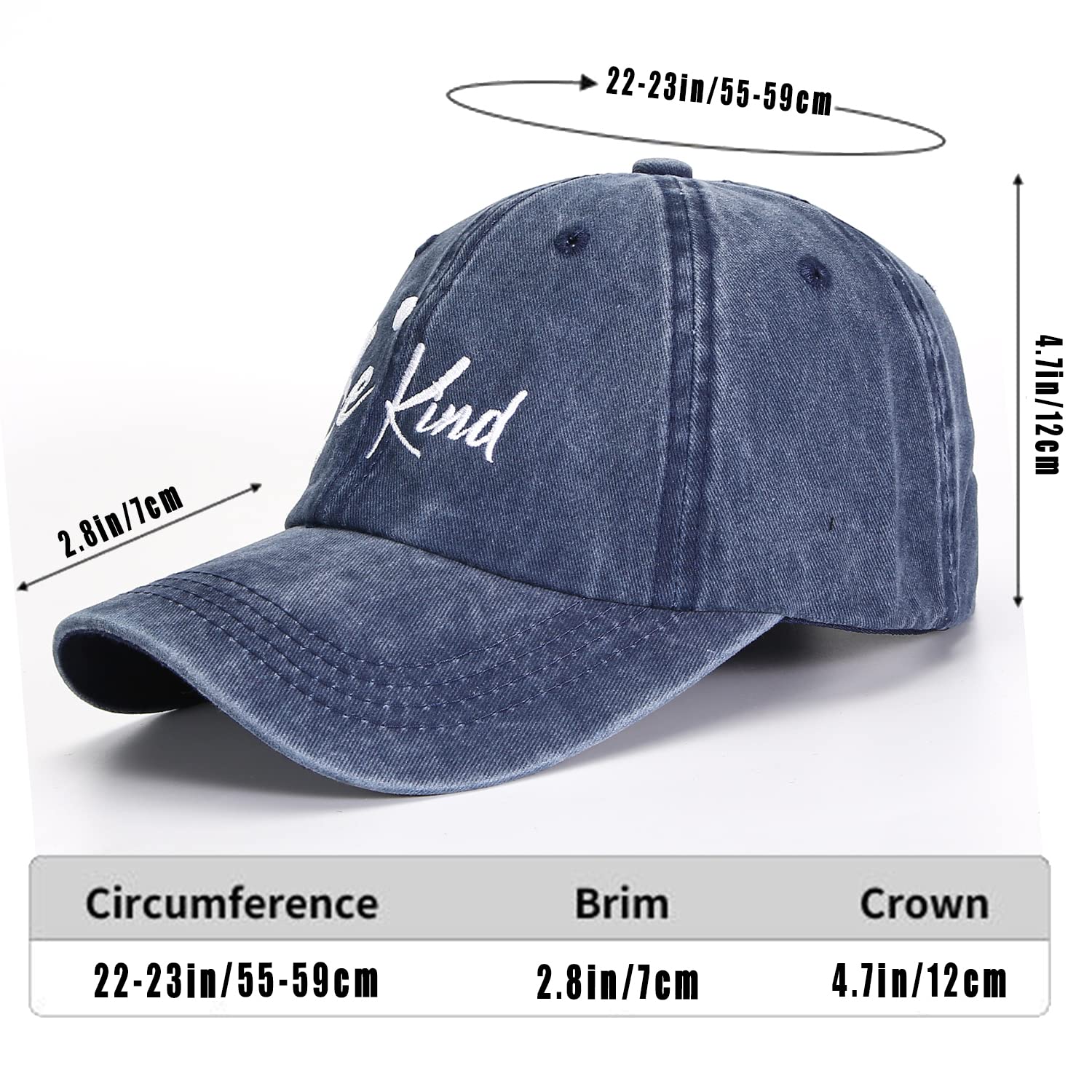 TUREIOP Embroidered Bee Be Kind Baseball Cap Hat Fun Baseball Cap Cool Trucker Hat Outdoor Camping Gift Accessories Snapback