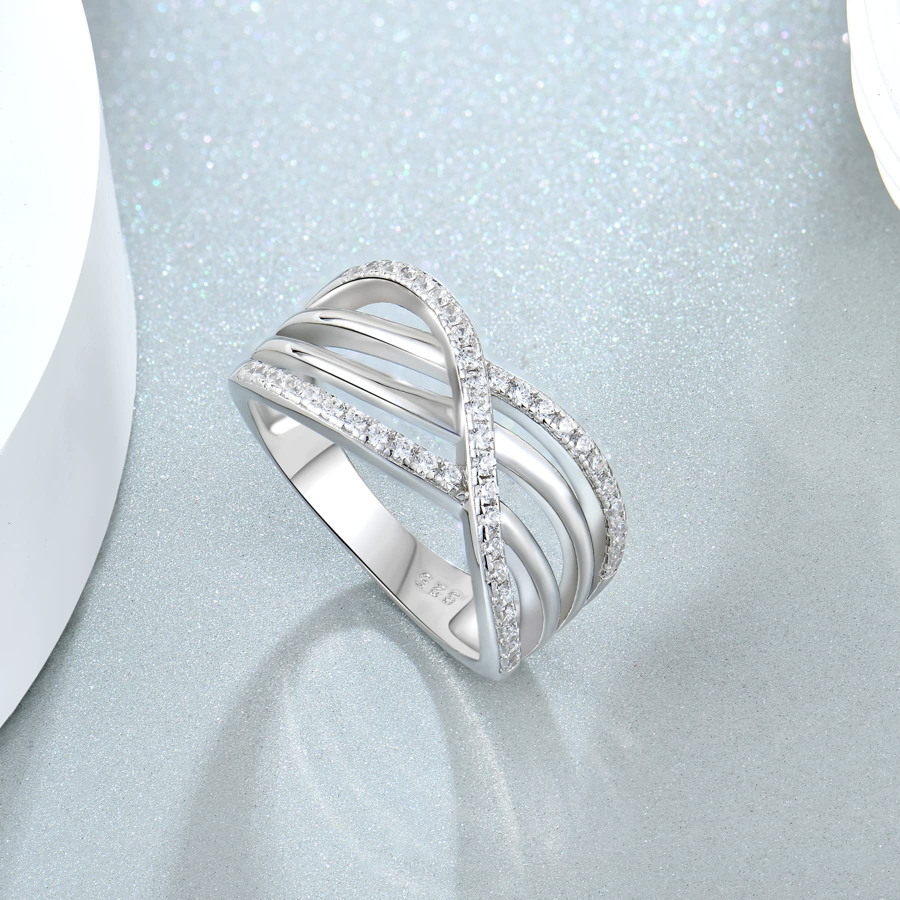 STARCHENIE Infinity Promise Ring for Women 925 Sterling Silver Engagement Band Anniversary Jewelry Size9