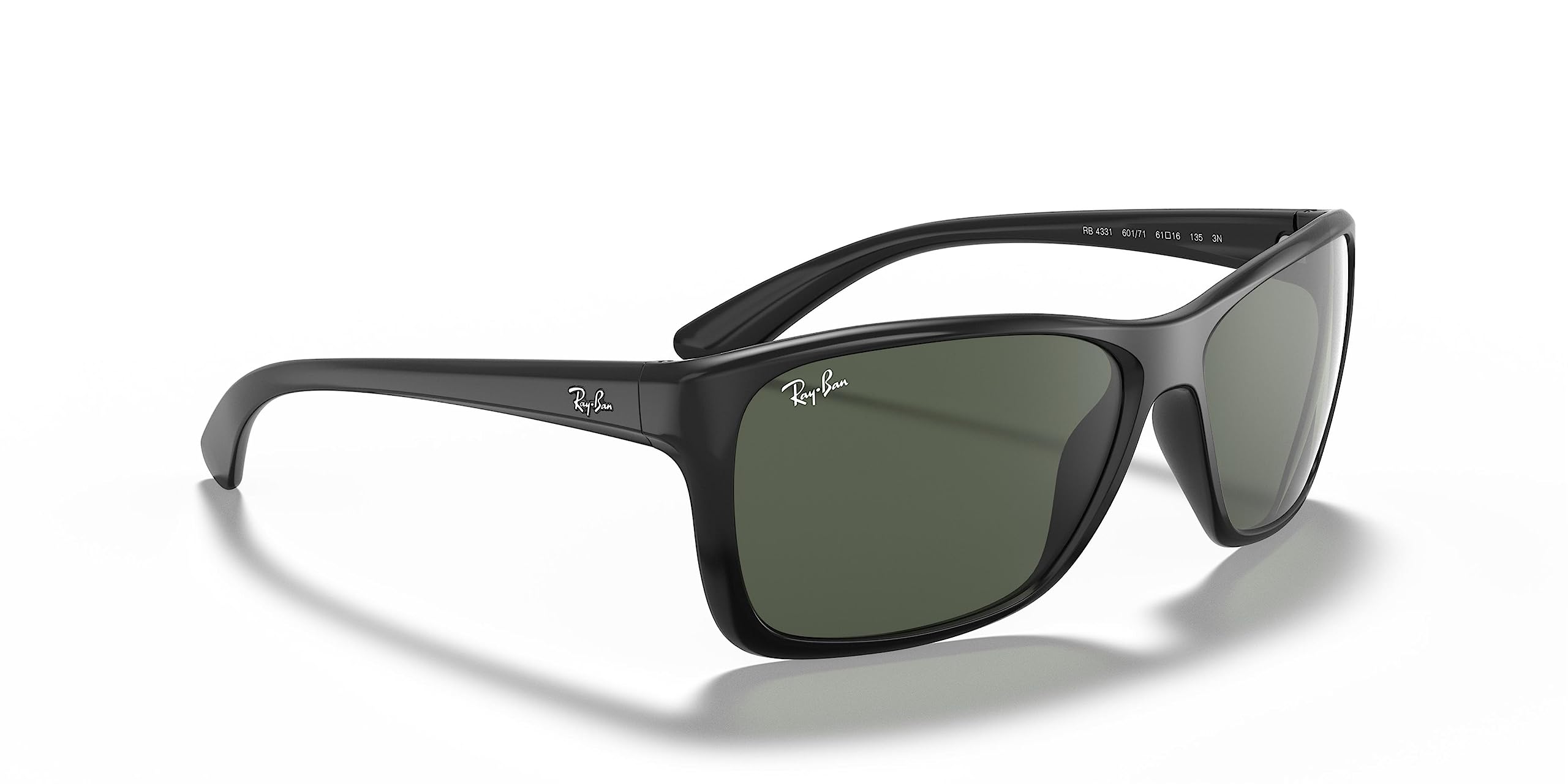 Ray-Ban Men's Rb4331 Square Sunglasses, Light Havana/Dark Brown, 61 mm
