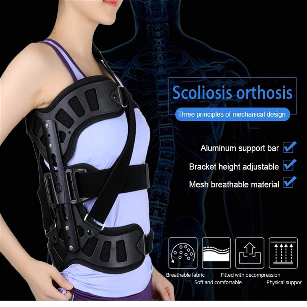 Scoliosis Posture Corrector Adjustable Spinal Auxiliary Orthosis for Back Postoperative Recovery Men and Women Adults