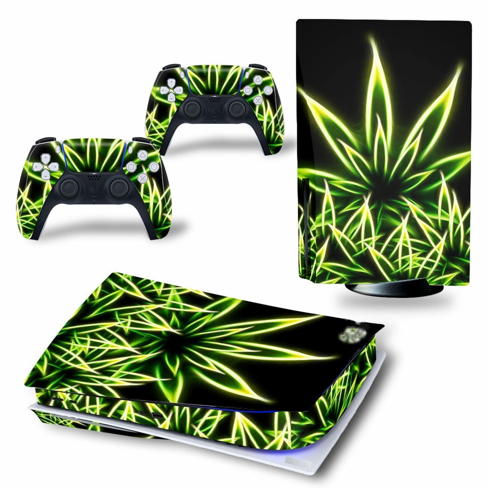 WREXIL LEEWEE for PS5 Skin Disc Edition & Digital Edition Console and Controller Vinyl Cover Skins Wraps Scratch Resistant, Compatible with for PS5 852162 No Foaming (Size : Disc Version)