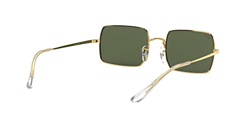 Ray-Ban RB1969 Rectangle Rectangular Sunglasses, Legend Gold/G-15 Green, 54 mm