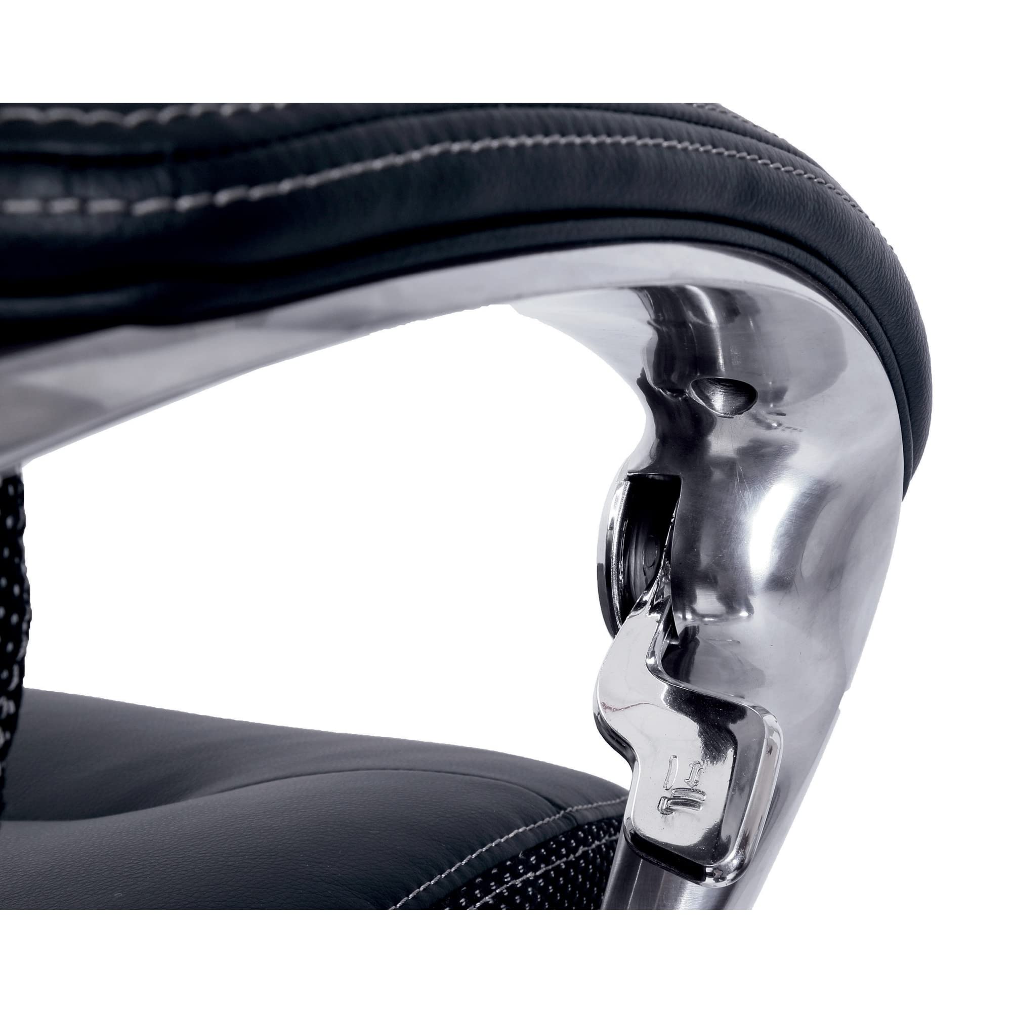 Serta® iComfort i5000 Ergonomic Bonded Leather Mid-Back Manager's Chair, Onyx Black/Silver