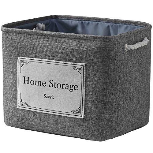 Sacyic Large Storage Baskets for Shelves,Fabric Baskets for Organizing,Collapsible Storage Bins for Closet,Nursery, Clothes,Toys,Home & Office