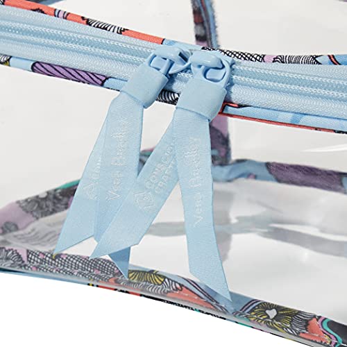 Vera Bradley Women's 4 Piece Cosmetic Makeup Organizer Bag Set, Butterfly By, One Size