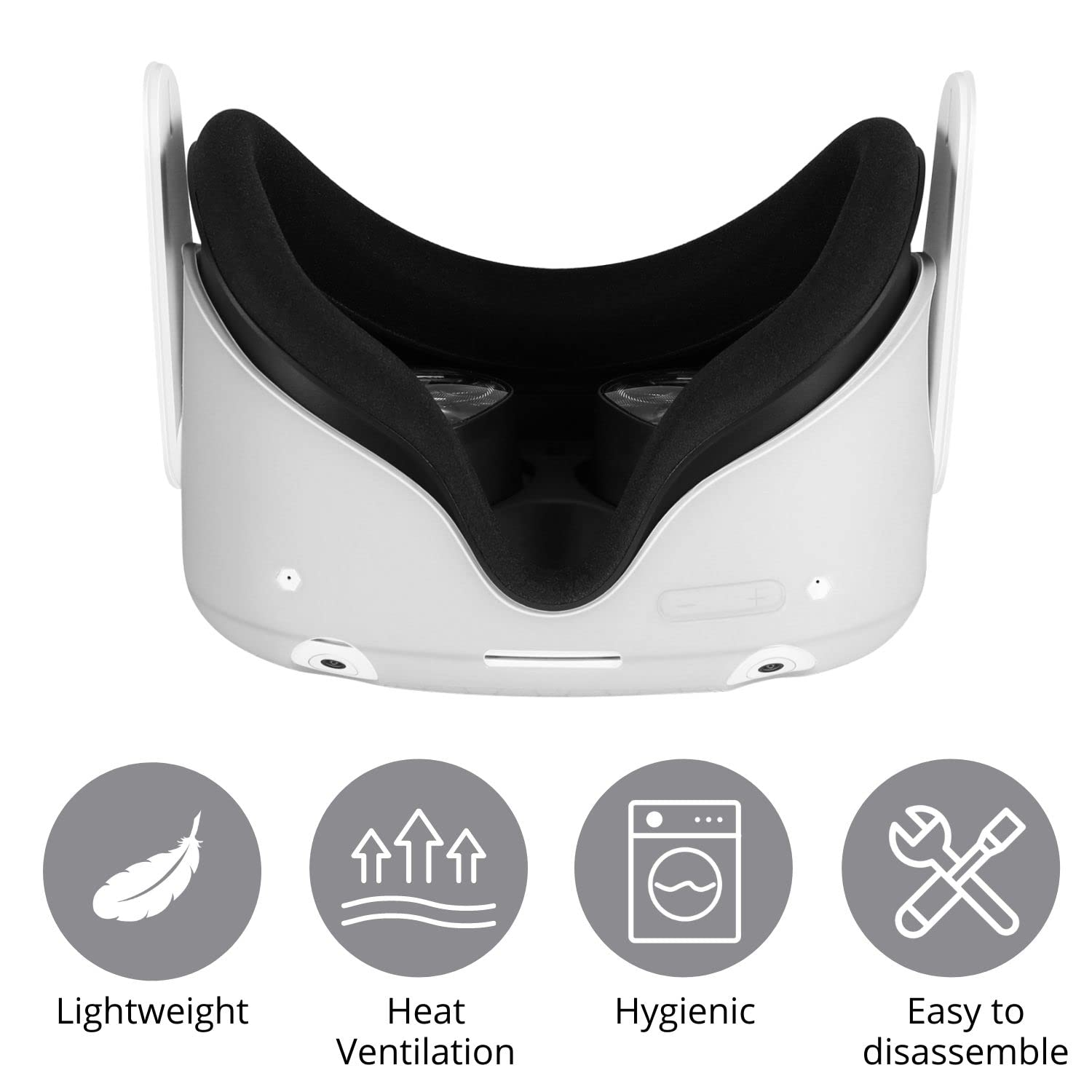 TNP VR Cover for Oculus Quest 2 Cover - Transparent Silicone VR Cover for Oculus Quest 2 Protective Cover - Anti Scratch Dust Bump Oculus Protective Cover