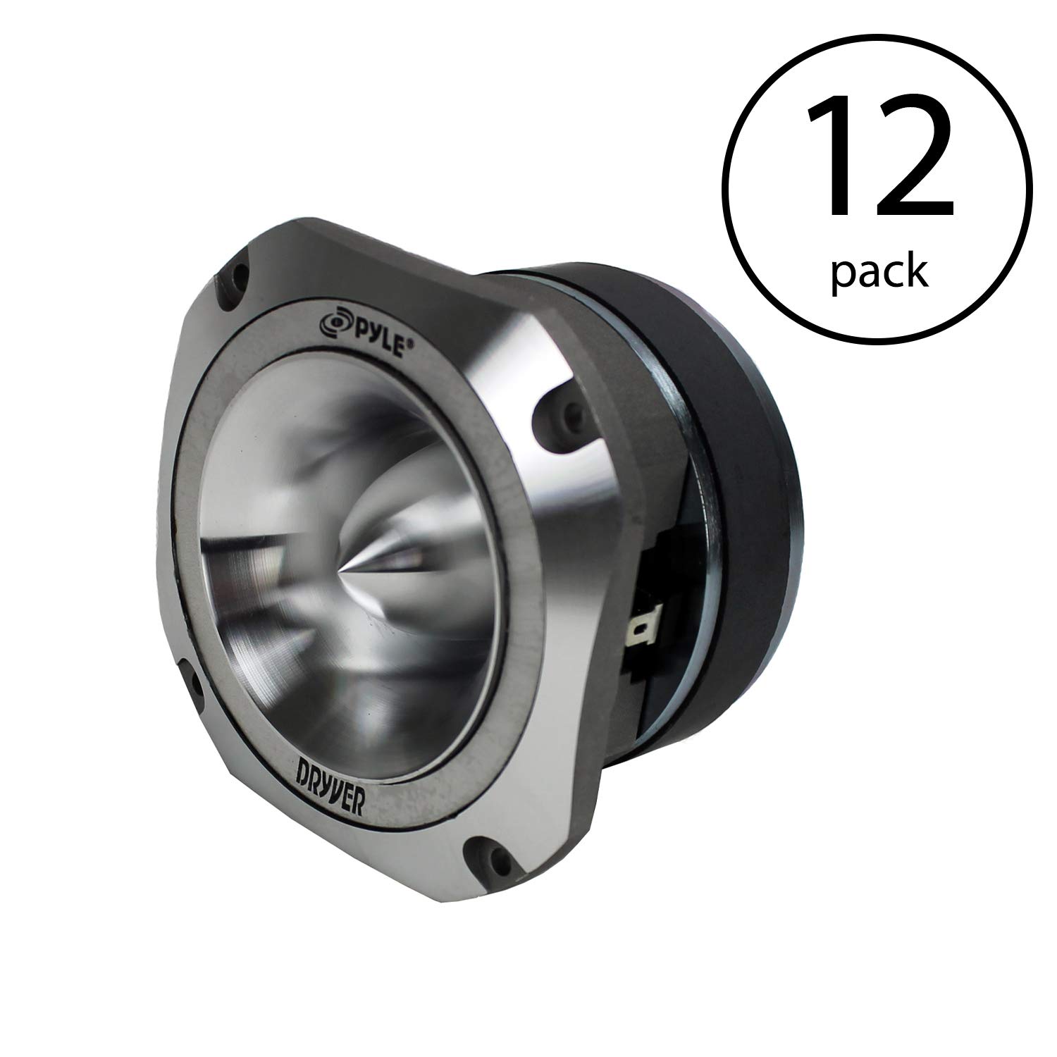 PYLE PDBT31 1.5 Inch 500 Watt 4-Ohm Titanium Super Car Audio Tweeter (12 Pack)