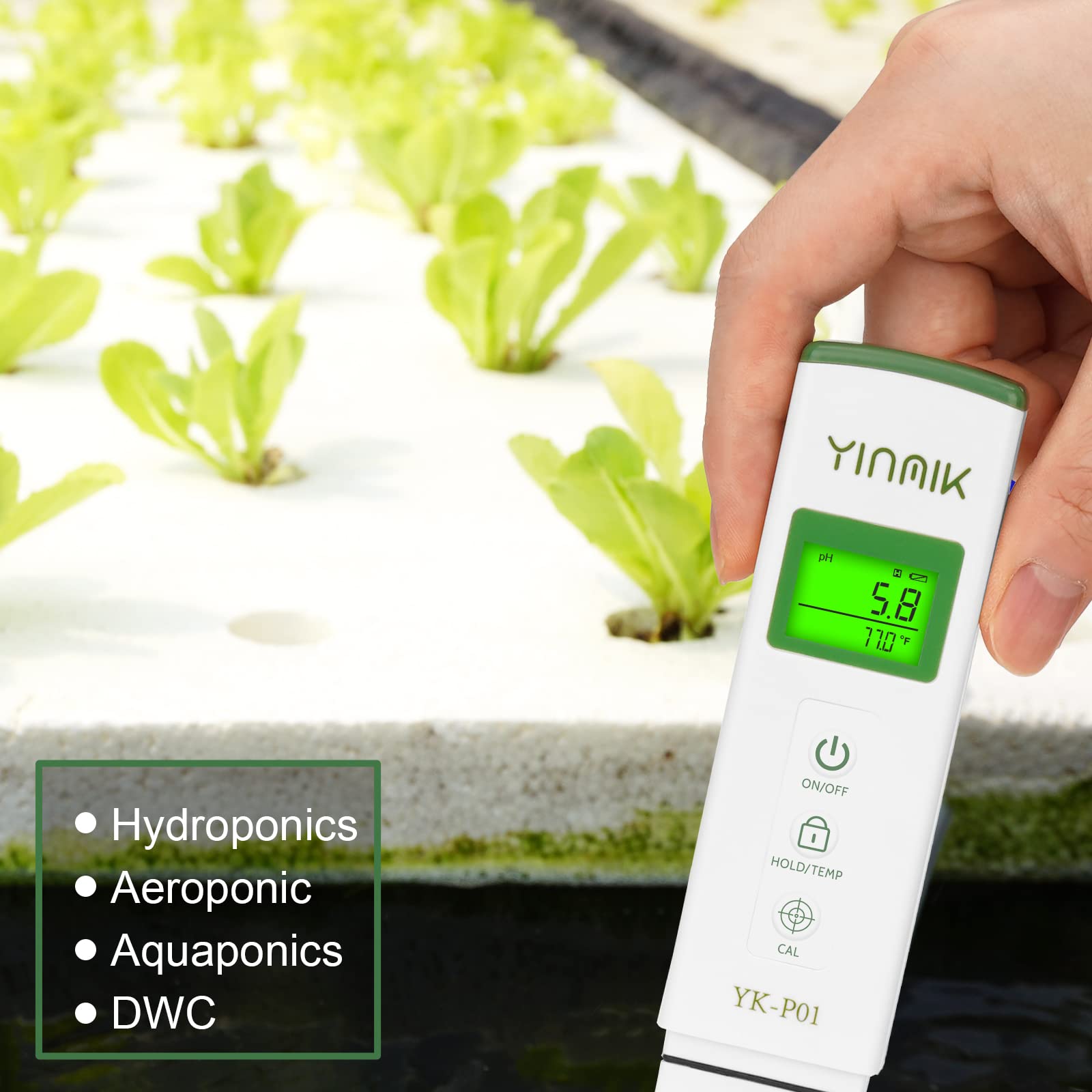 YINMIK PH Meter and Salinity EC TDS Temp Meter Combo Tester