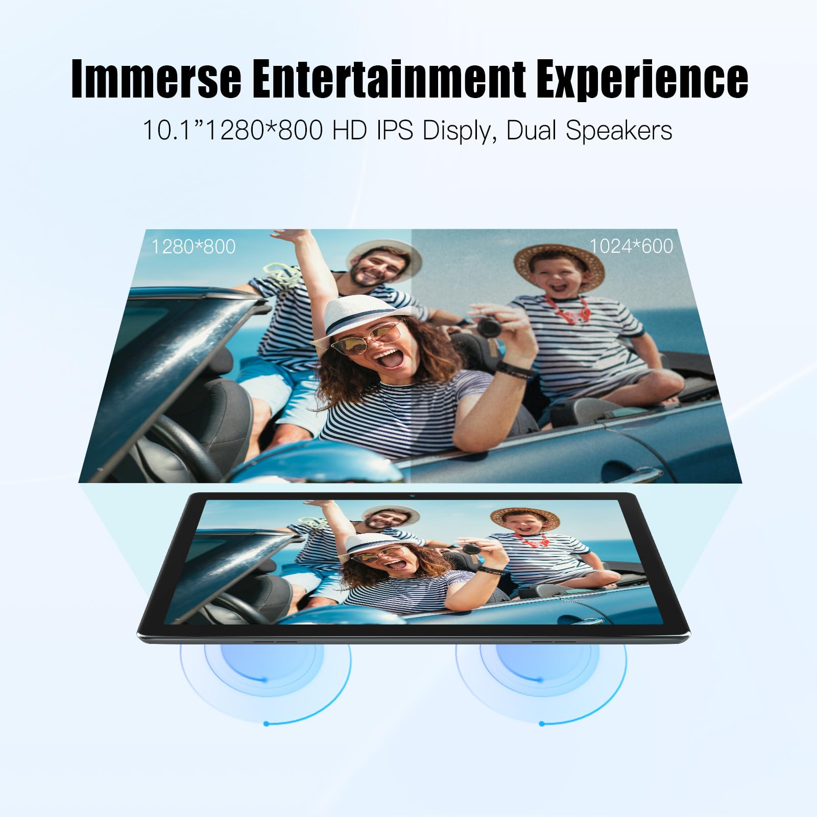 ROWT Tablet 10 Inch Android 13 Tablet 6(2+4)+64GB Quad Core Processor 1280×800 HD+IPS Screen, 2.4G WiFi, 5MP+8MP Camera, 5000mAh Battery,1-Year Warranty(Gray)