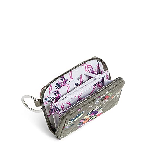 Vera Bradley Women's Cotton Petite Zip-around Wallet With RFID Protection, Hope Blooms - Recycled Cotton, One Size