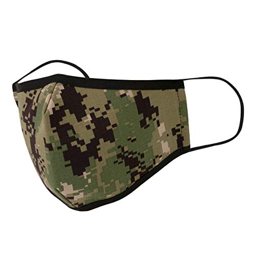 Reusable Washable Military Grade Cotton Blend Cloth Face Cover, Made in USA (AOR-2/NWU-3, 1)