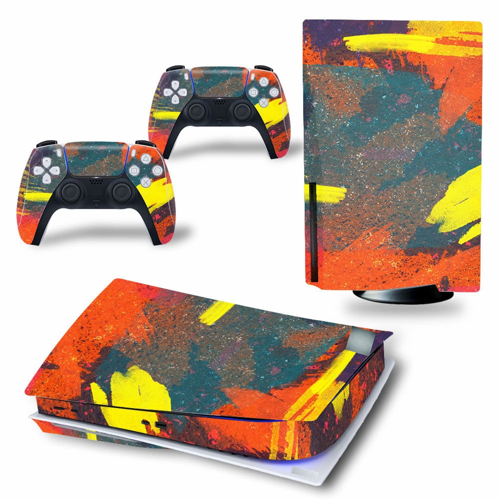 WREXIL LEEWEE for PS5 Skin Disc Edition & Digital Edition Console and Controller Vinyl Cover Skins Wraps Scratch Resistant, Compatible 99152 No Foaming (Size : Digital Edition)