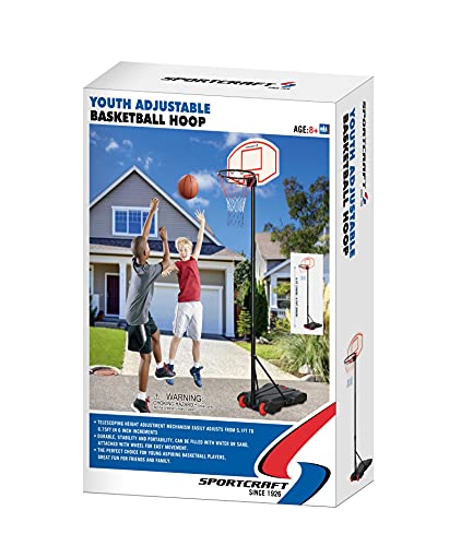 Sportcraft Junior Adjustable Basketball Net with Stand