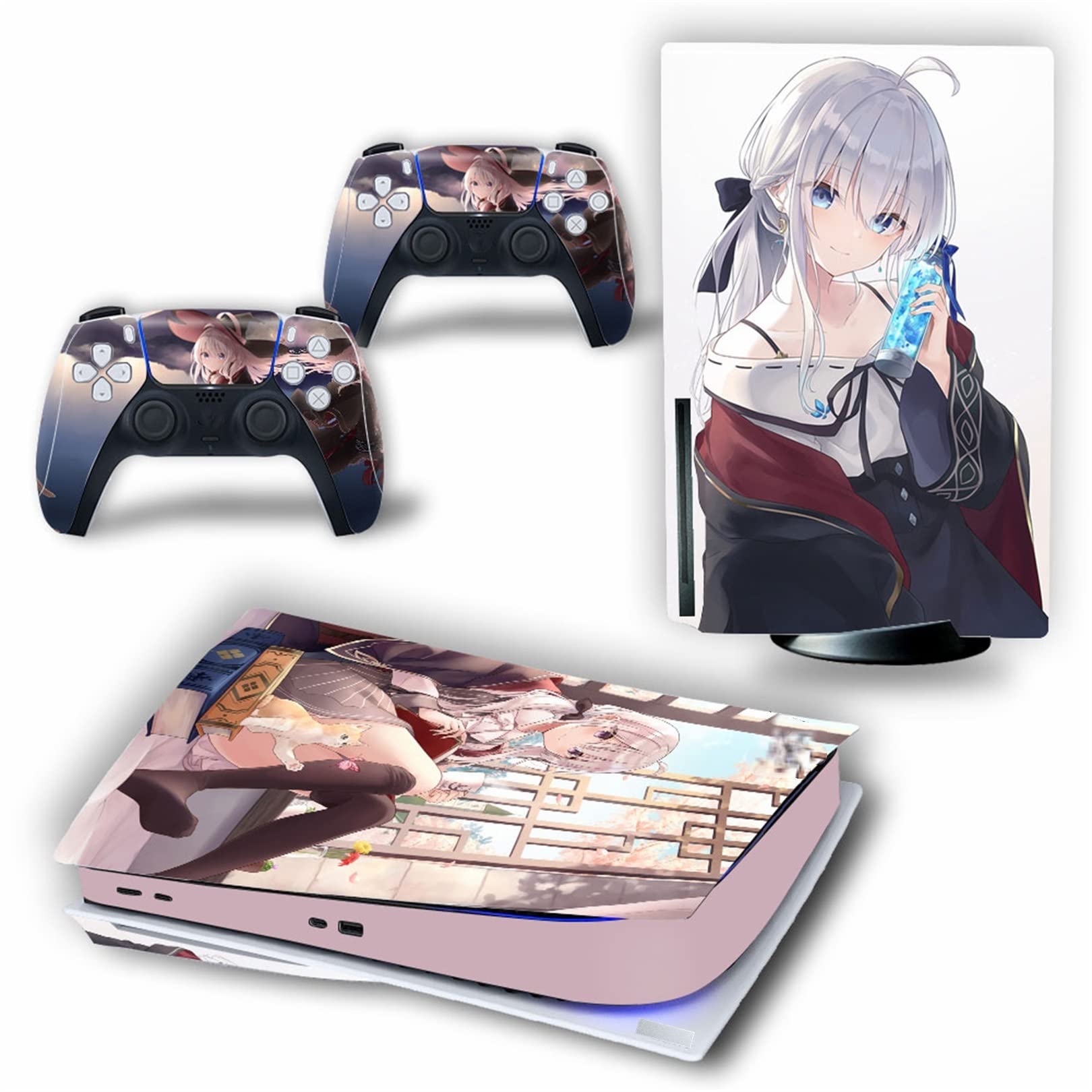 WREXIL LEEWEE for PS5 Skin Disc Edition & Digital Edition Console and Controller Vinyl Cover Skins Wraps Scratch Resistant, Compatible with for PS5 159182 No Foaming (Size : Digital Edition)