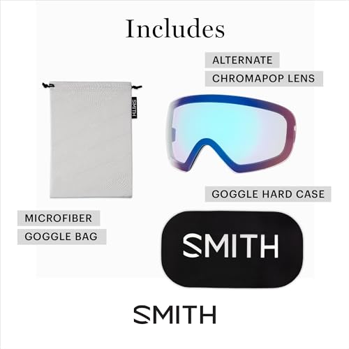 SMITH I/O MAG S Goggles with ChromaPop Lens for Women β Performance Snowsports Goggles with Easy Lens Change Technology for Skiing & Snowboarding β White Vapor + Everyday Rose Gold Mirror Lens