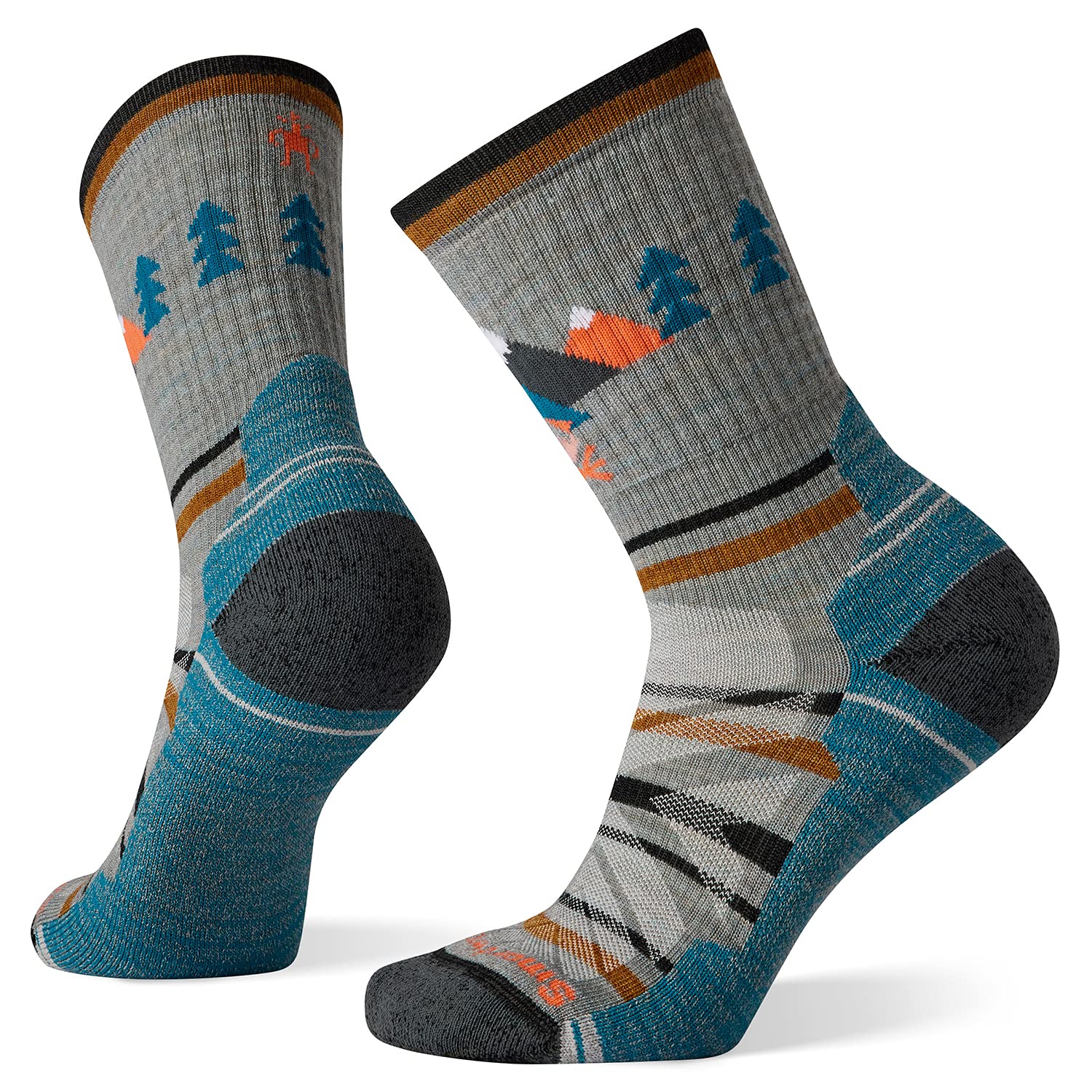 Smartwool Women's Hike Light Cushion Under The Stars Crew Socks, Lunar Gray Heather, Medium