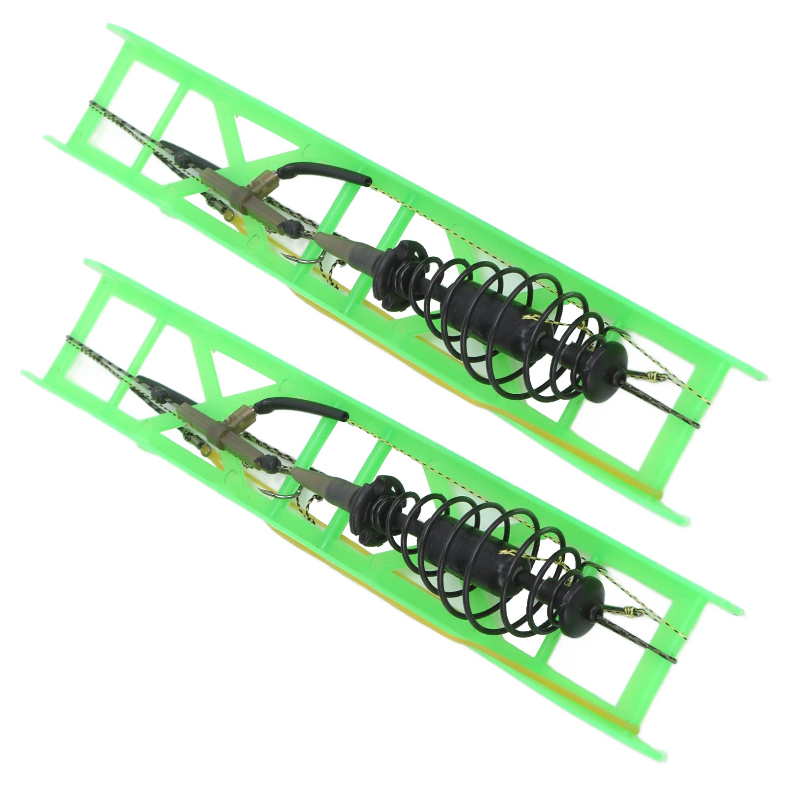 Yeuipea Fishing Bait Spring Lure,2pcs Fishing Bait Spring Lure Inline Fishing Bait Spring Hanging Tackle Tool with Hooks(40G)