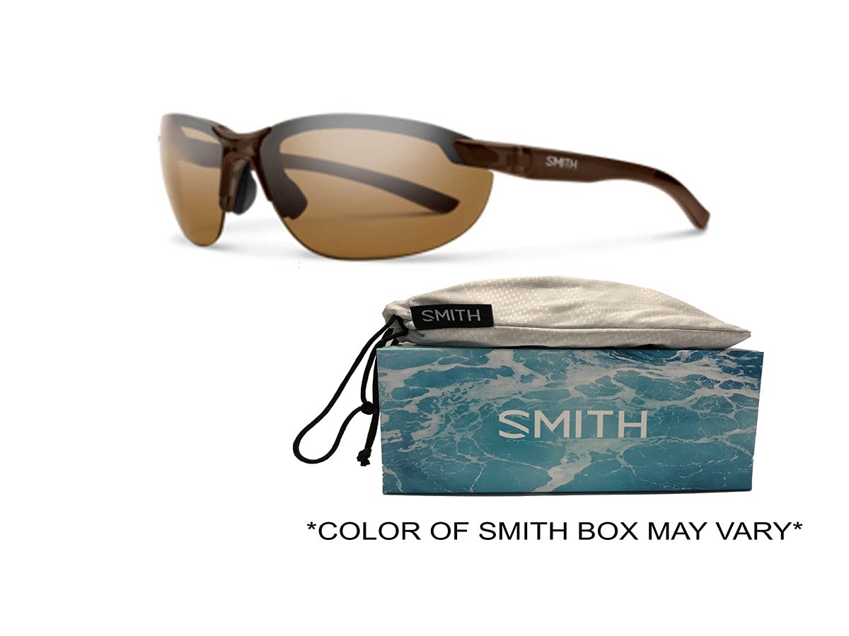 SMITH Parallel 09Q/SP 71MM Brown/Polarized Brown Oval Sunglasses + Extra Ignitor Lens for Men for Women + BUNDLE with Designer iWear Eyewear Kit