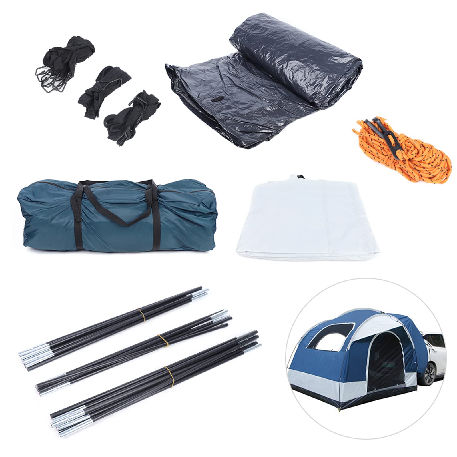 Universal SUV Camping Tent Bubble Tent Inflatable Transparent Camping Tent,Luxury Single Tunnel Bubble House Dome Greenhouse Tent with Blower,Portable Bubble Shelter Clear Tent for Backyard⌠(S)
