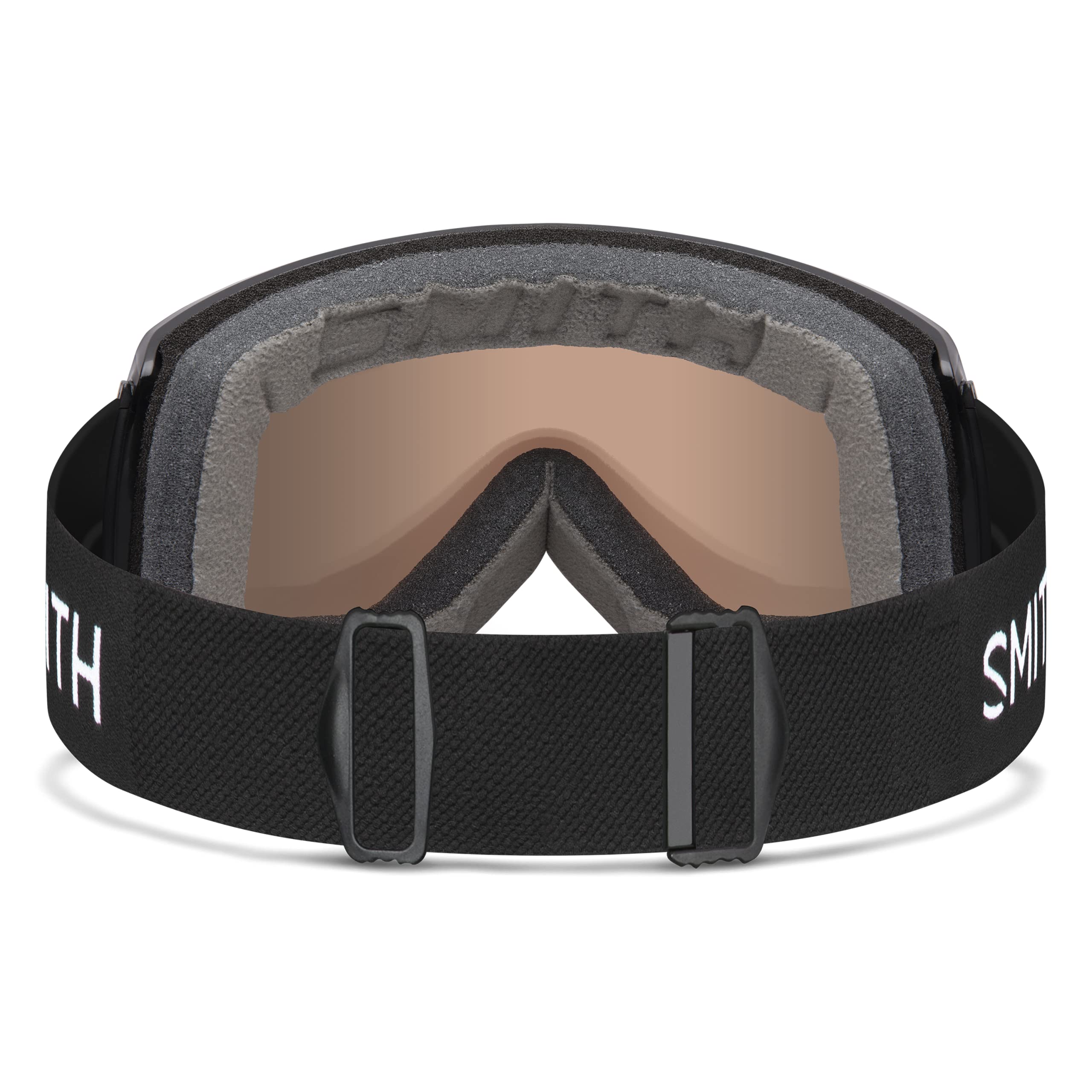 Smith Range - Low Bridge Fit Snow Goggles (Black, Red Sol-X Mirror)