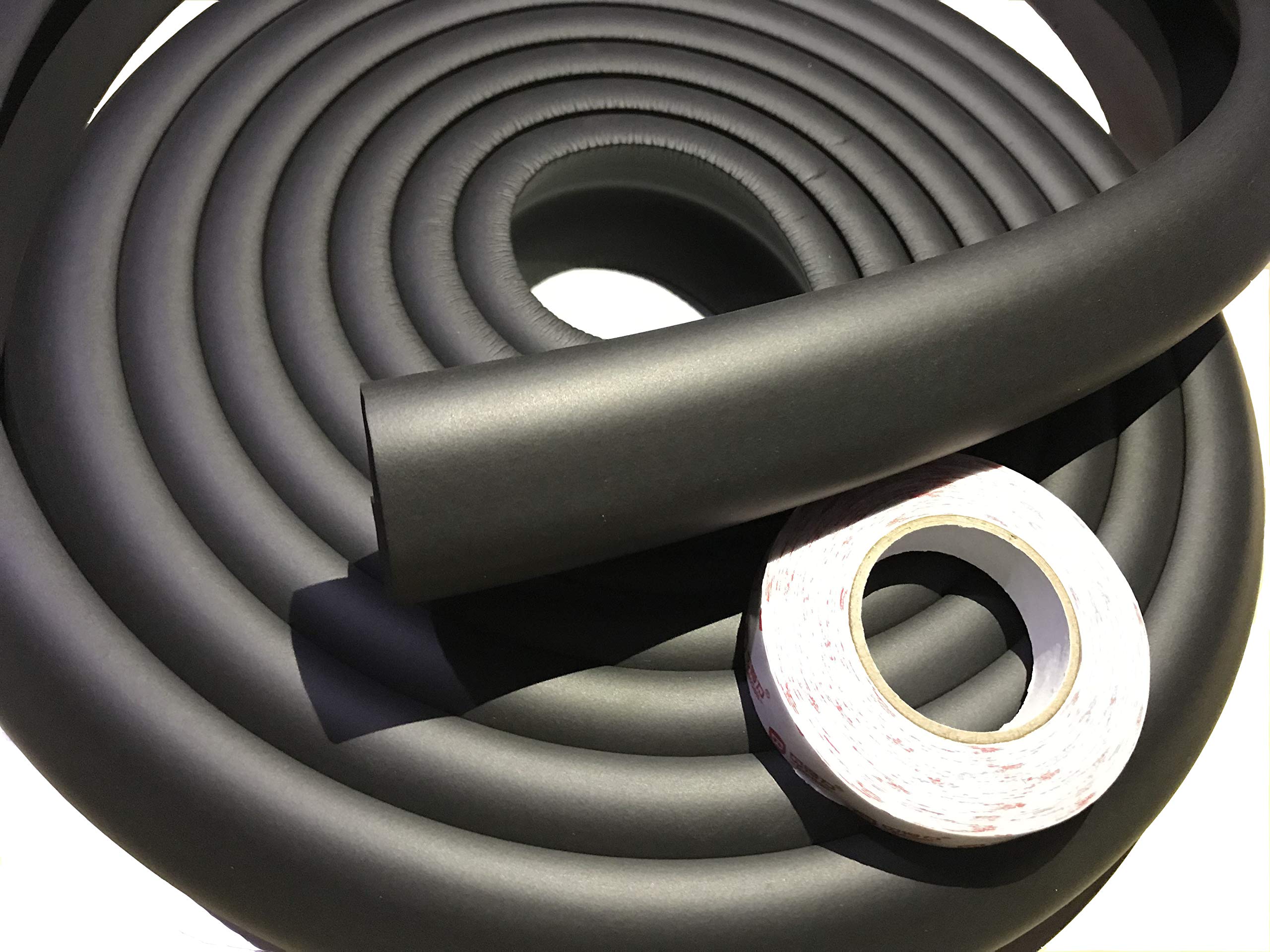 SCXCOPIDO Baby Safety Corner Edge Protector,Child Furniture Corner Protectors Bumper,Baby Proofing Edge Corner Guards Black 16.4ft