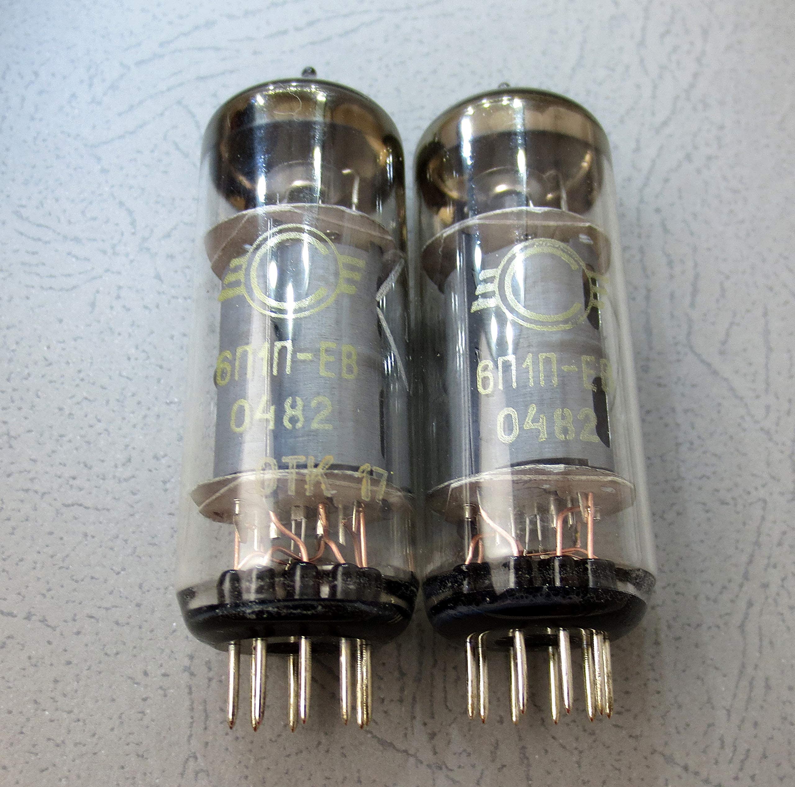 Riverstone Audio - 6P1P-EB Tested AND Matched Pair (2 tubes) - Vintage Vacuum Tubes - Amplitrex Tested - Replacement for 9-PIN 6P1 / 6P1P Tubes - Platinum Grade Pair - (2 tubes) 6P1P-EB