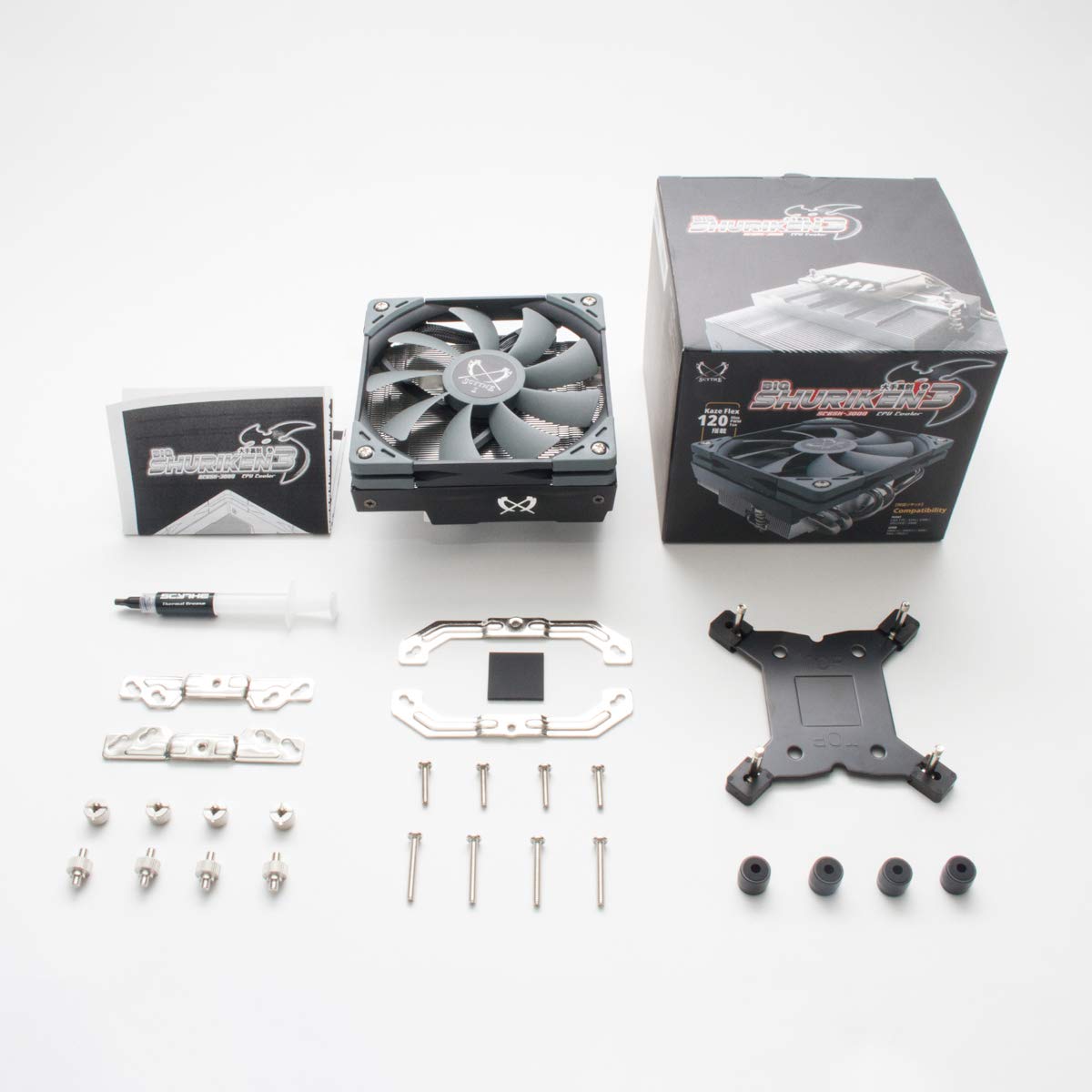 Scythe Big Shuriken 3 CPU Air Cooler, 120mm Low Profile (69mm Tall), Intel LGA1151, AMD AM4/Ryzen