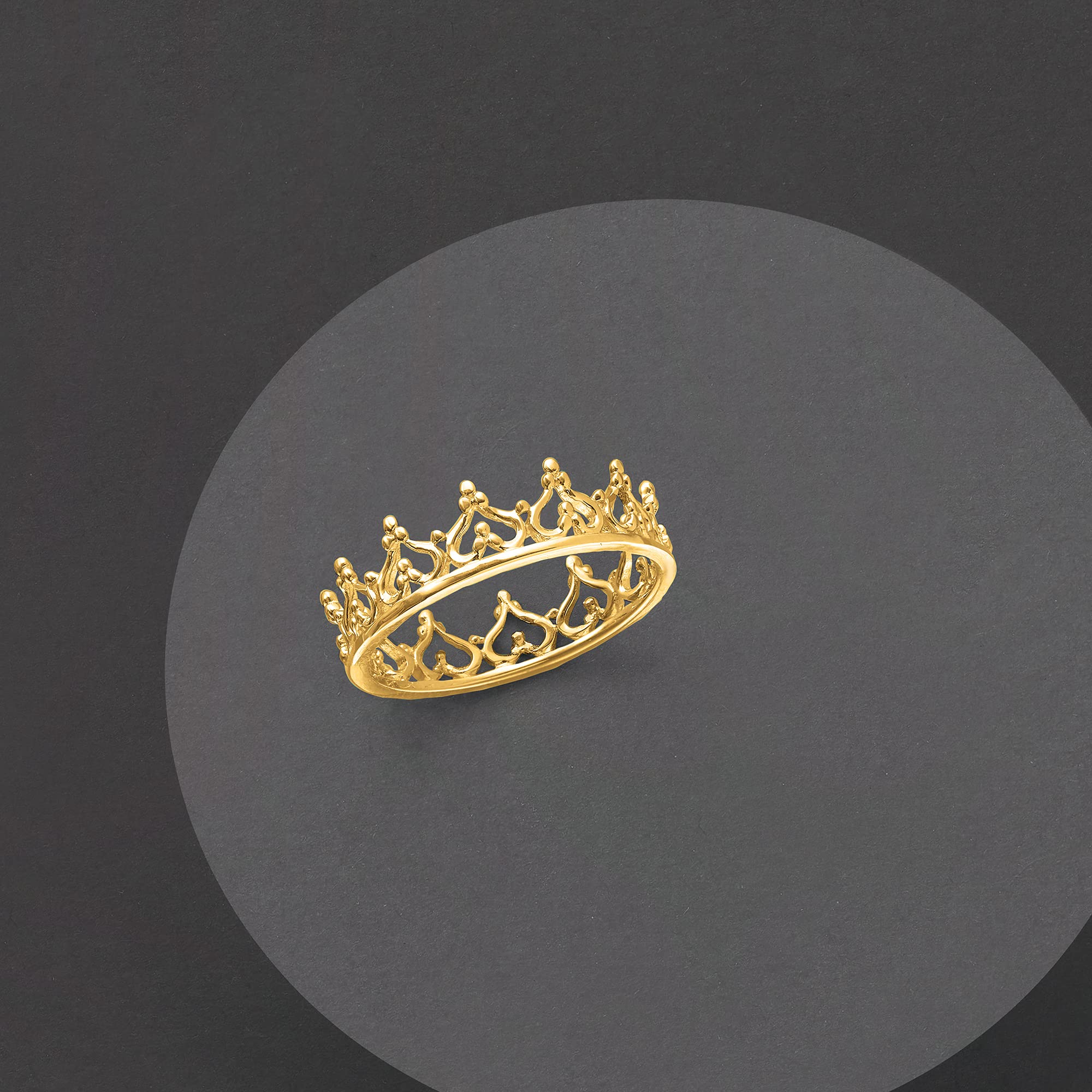Ross-Simons 14kt Yellow Gold Royal Crown Ring. Size 8