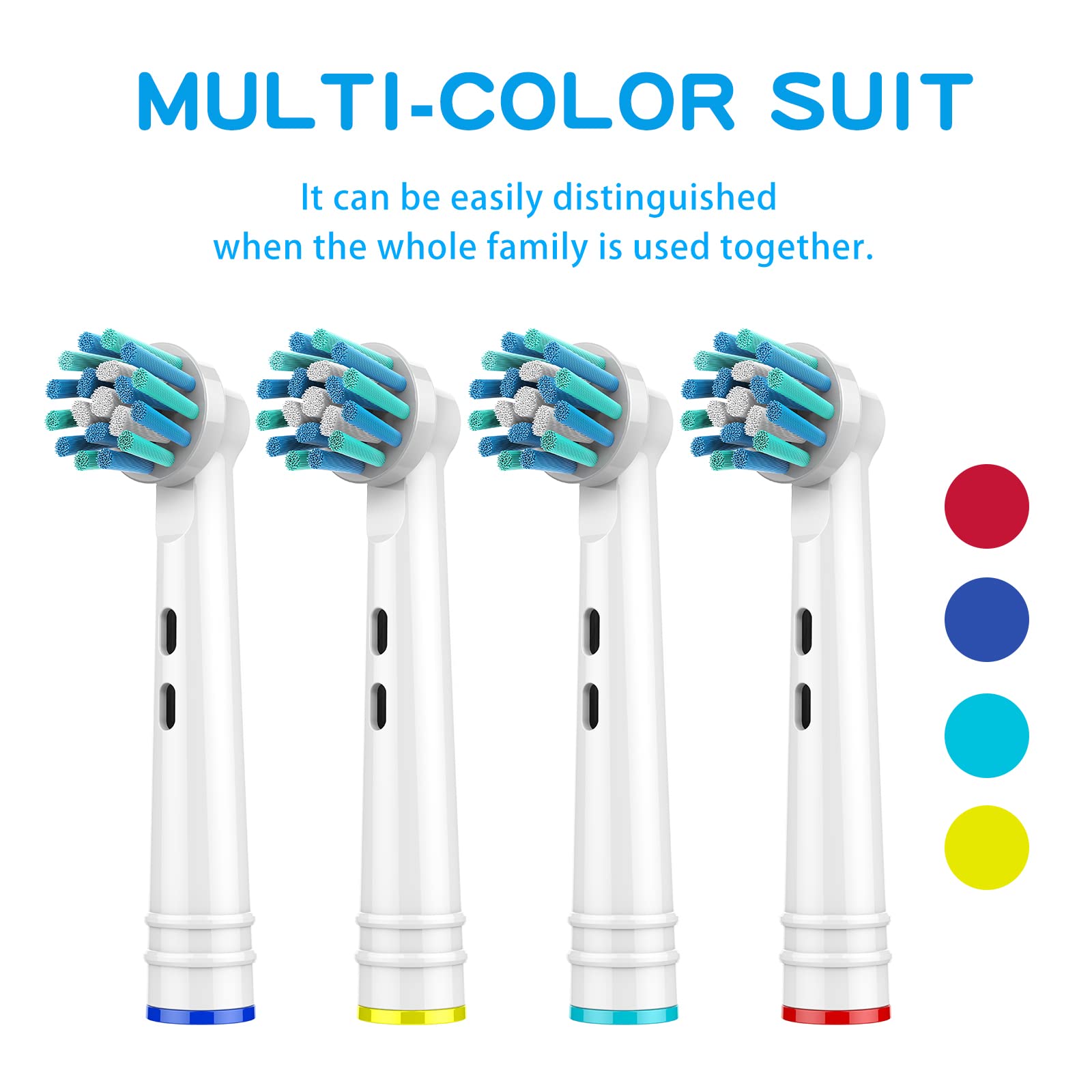 THISONG Across Action Electric Toothbrush Heads, 12pcs Soft Bristles Replacement, Compatible with Oral B