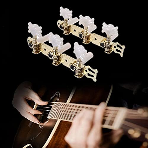 WYFDP 2Pcs Tuning Keys Pegs Machine Heads Steel Goden Tone Tuners for Classical Guitar Guitar Part Accessories