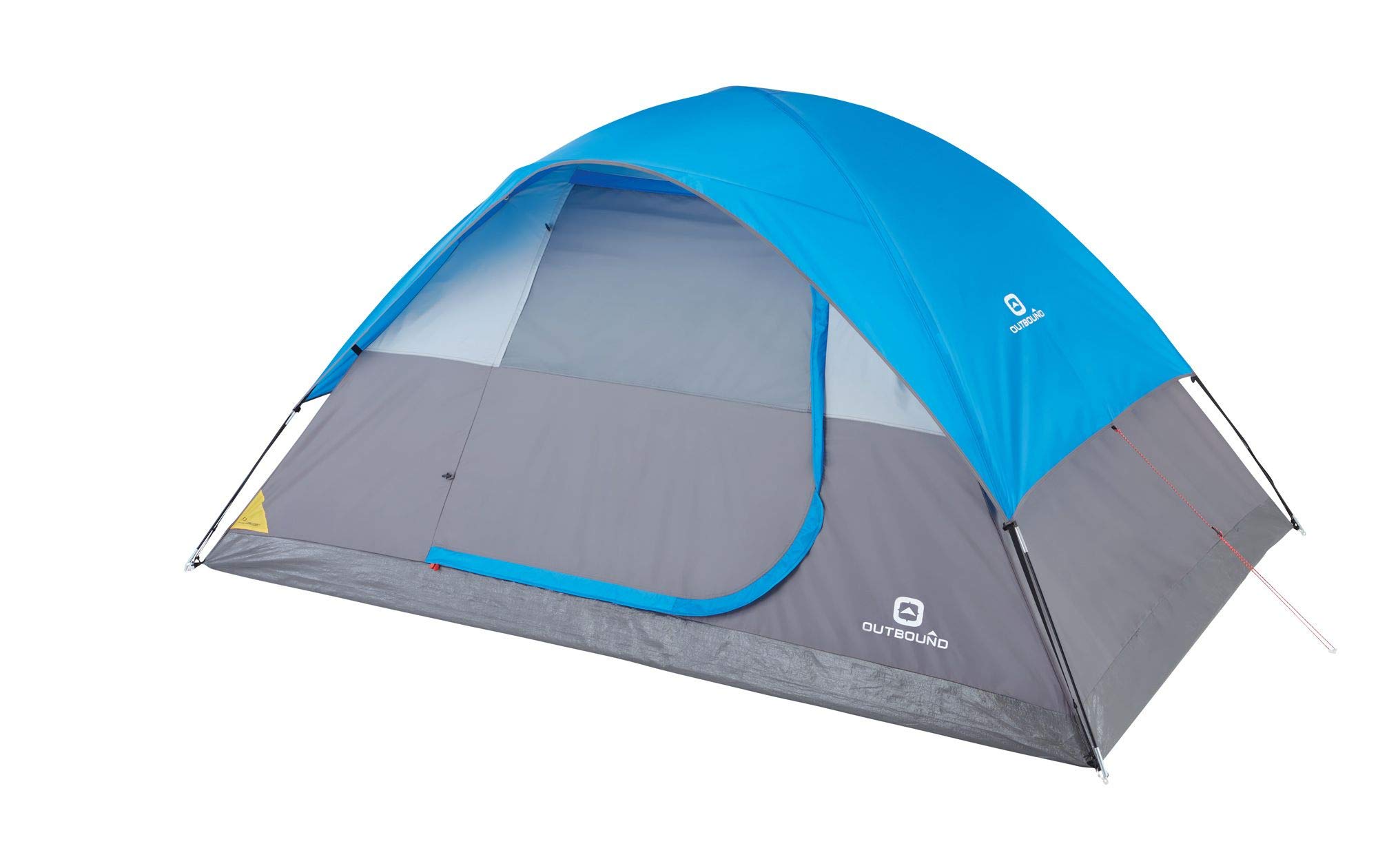 Outbound 6-Piece 5-Person Dome Tent Combo Set with 2 Sleeping Bags, 2 Camping Chairs, 1 Cooler, Blue