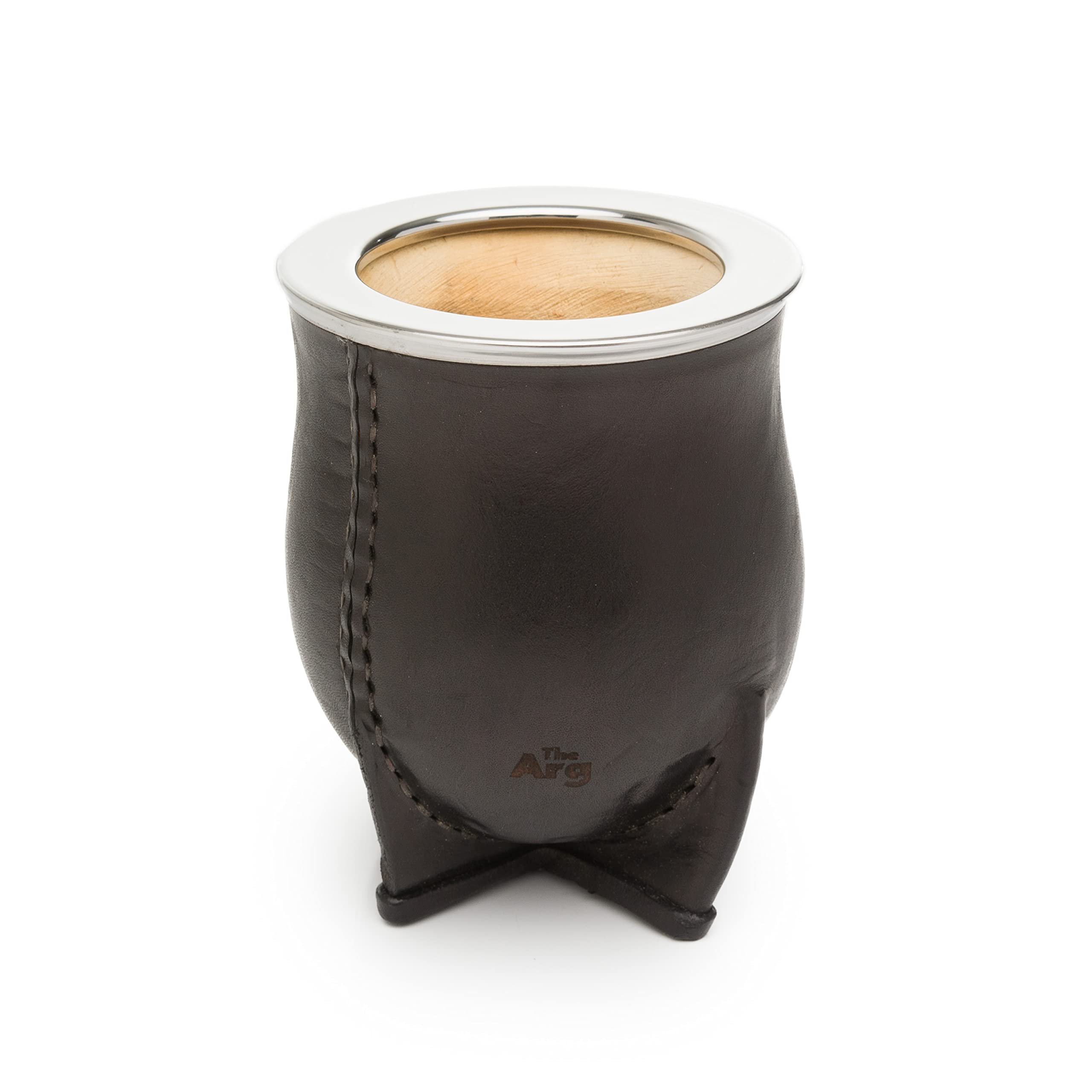 THEARG | Yerba Mate Gourd Set with Stainless Steel Straw | Handmade Leather Yerba Mate Cup and Bombilla Set from Argentina - Beach Essentials - Idea for Gifts | Travel Cup Mate - Taza para Mate