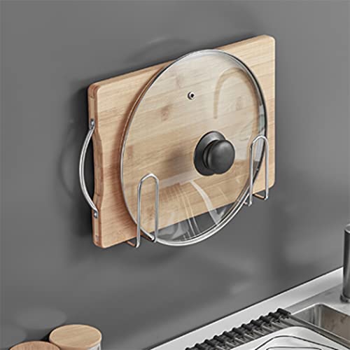 SEYFI Kitchen Shelves,Wall-Mounted Spoon Stand, Kitchen Countertops Bakeware Holder, Anti-Slip Pot and Pan Rack, Reusable, Space Saving, for Dish Plate, Cutting Boards