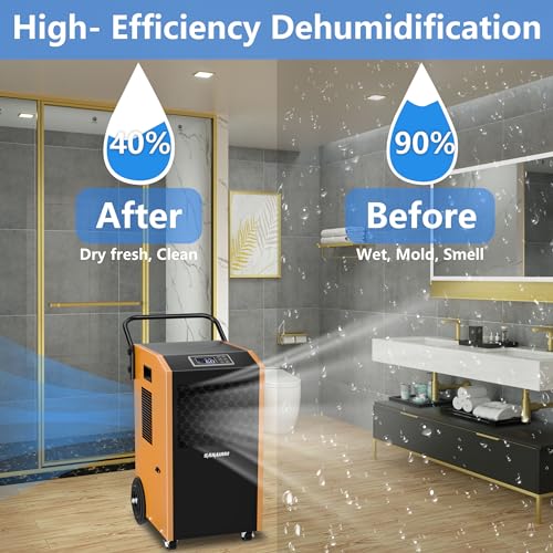 SAHAUHY 30 Pints Dehumidifier with Drain Hose for Basements Home and Large Spaces up to1,500 Sq Ft