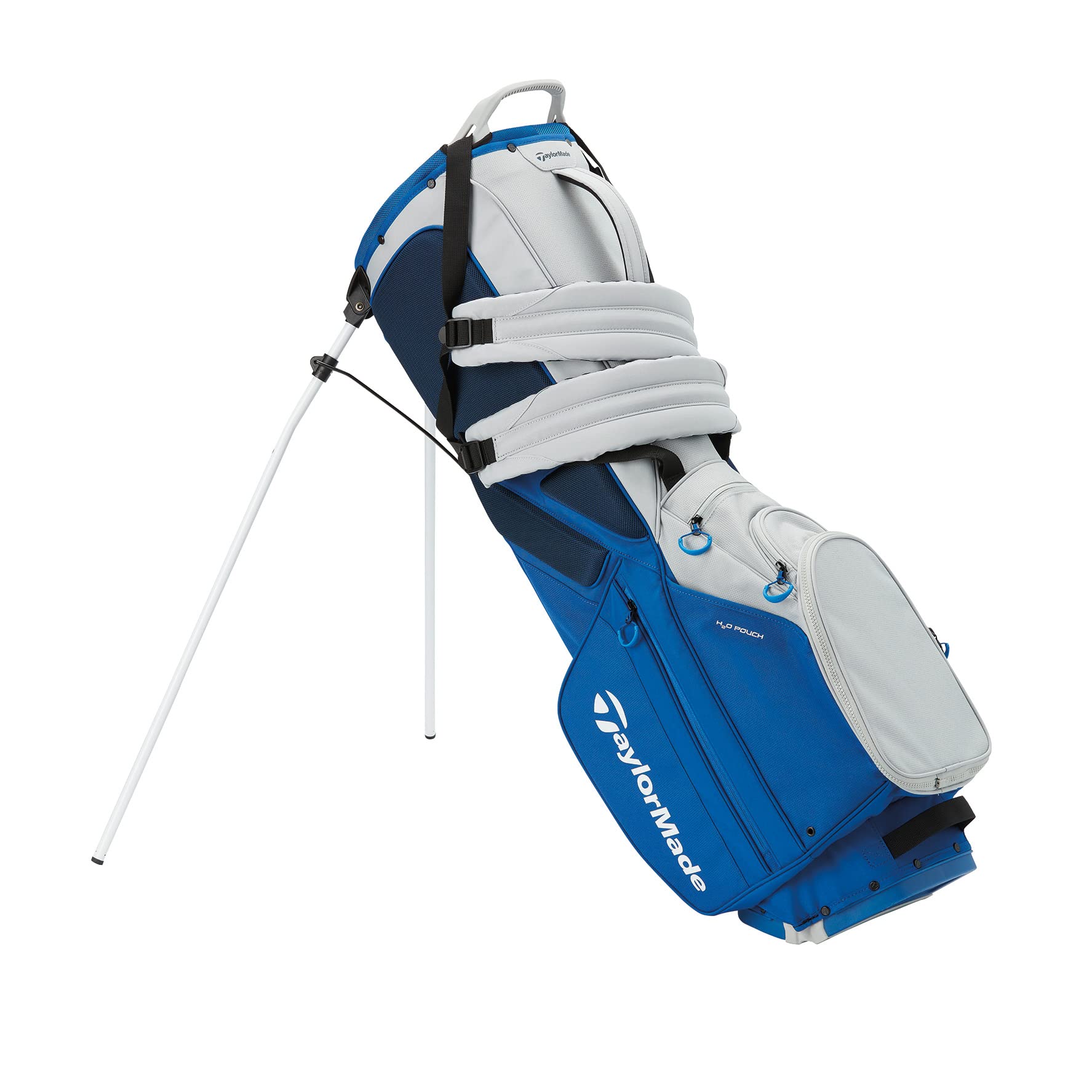 TaylorMade Unisex's Flextech Stand Bag, White, Black, Blue, One Size