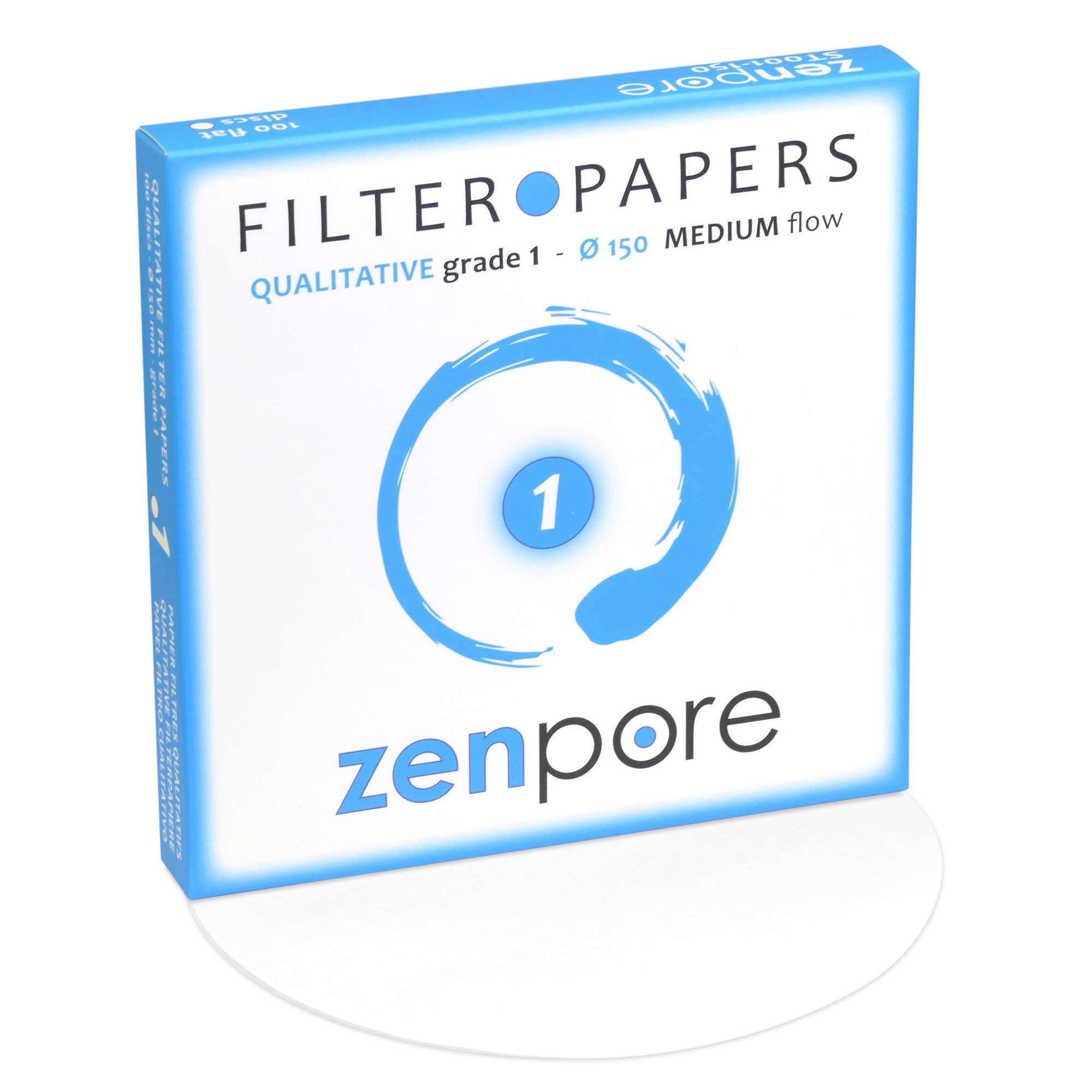 Qualitative Filter Paper 15cm Lab Filter Paper for Chemistry, Standard Qualitative Grade 1-Medium Flow 150mm(100 Discs)